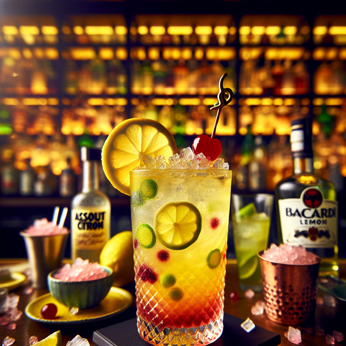 Citrus Sinphony, Vibrant, sweet explosion cocktail