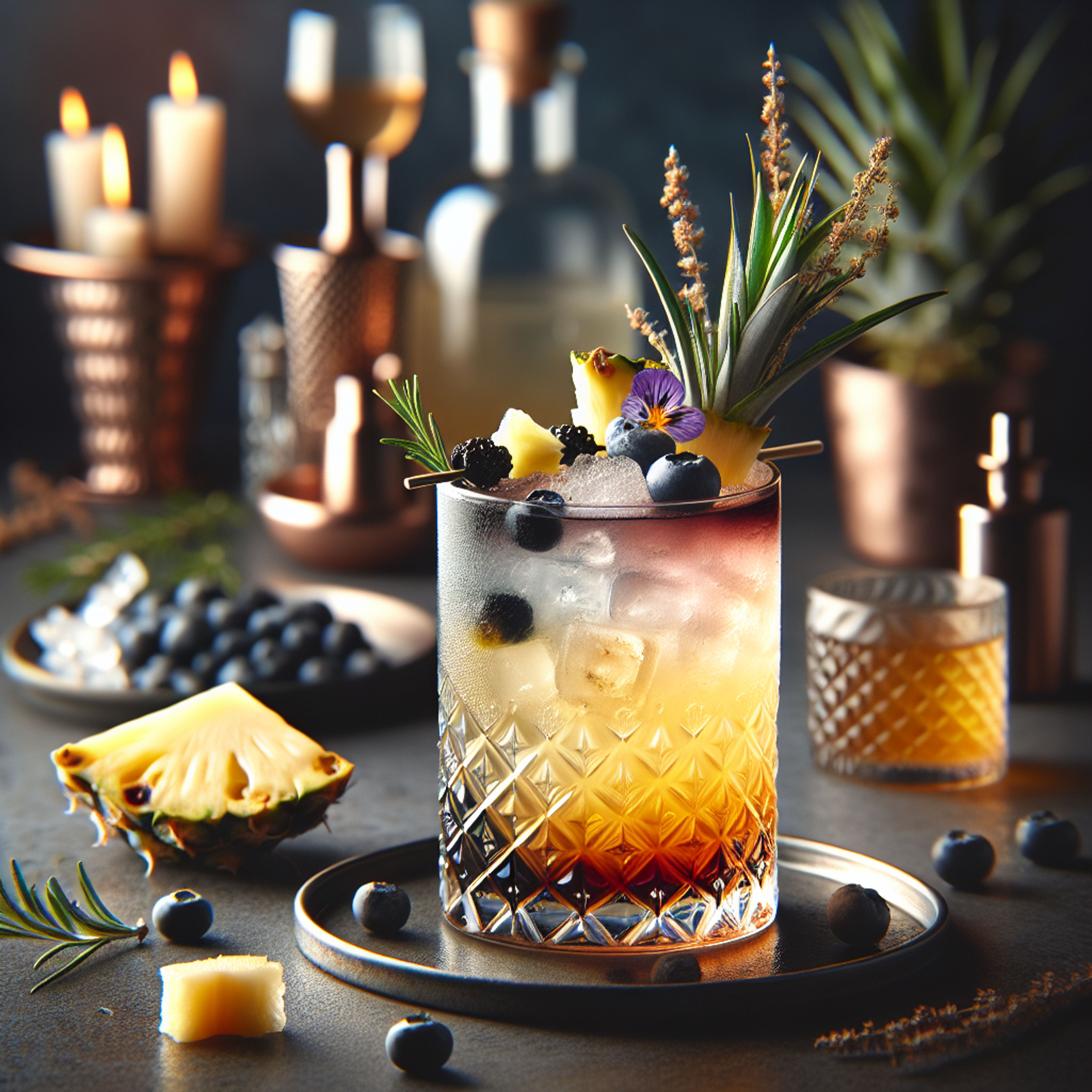 Coastal Pineapple Serenity, Refreshing non-alcoholic beverage with ...