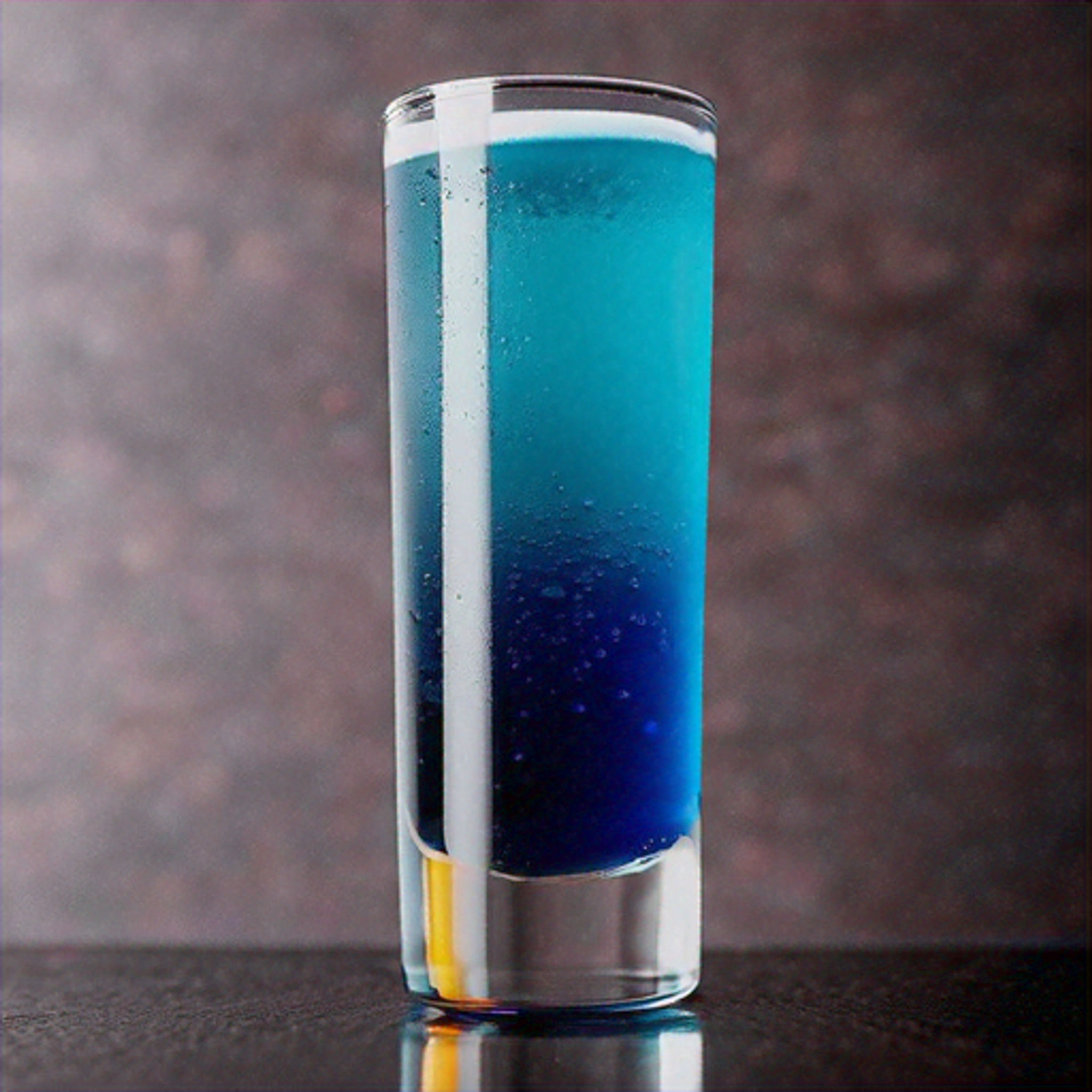 Cosmic Cyborg Elixir, Futuristic blue cocktail with cosmic allure