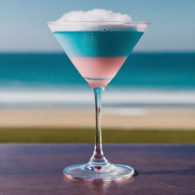 Cotton Candy Cosmo, Whimsical cotton candy cocktail with vodka and blue ...