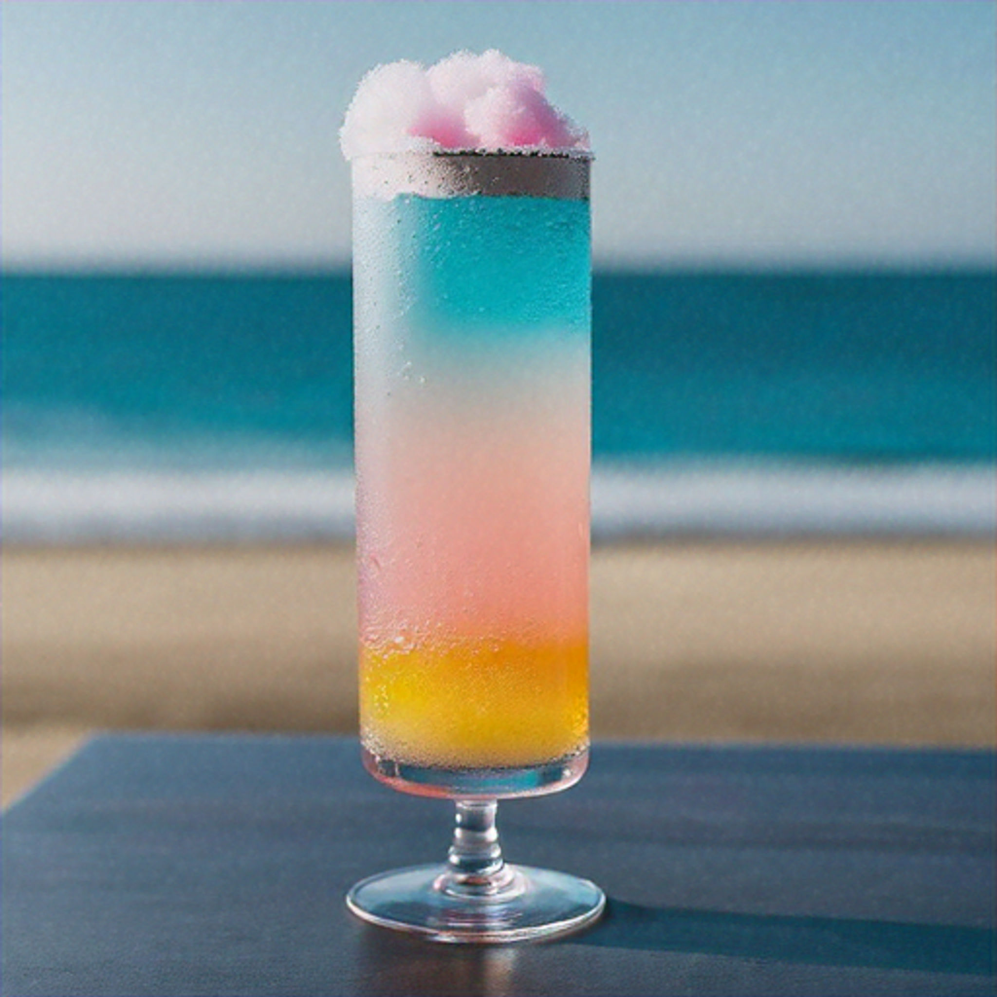 Cotton Candy Sunset Fizz, Whimsical tequila cocktail with cotton candy ...
