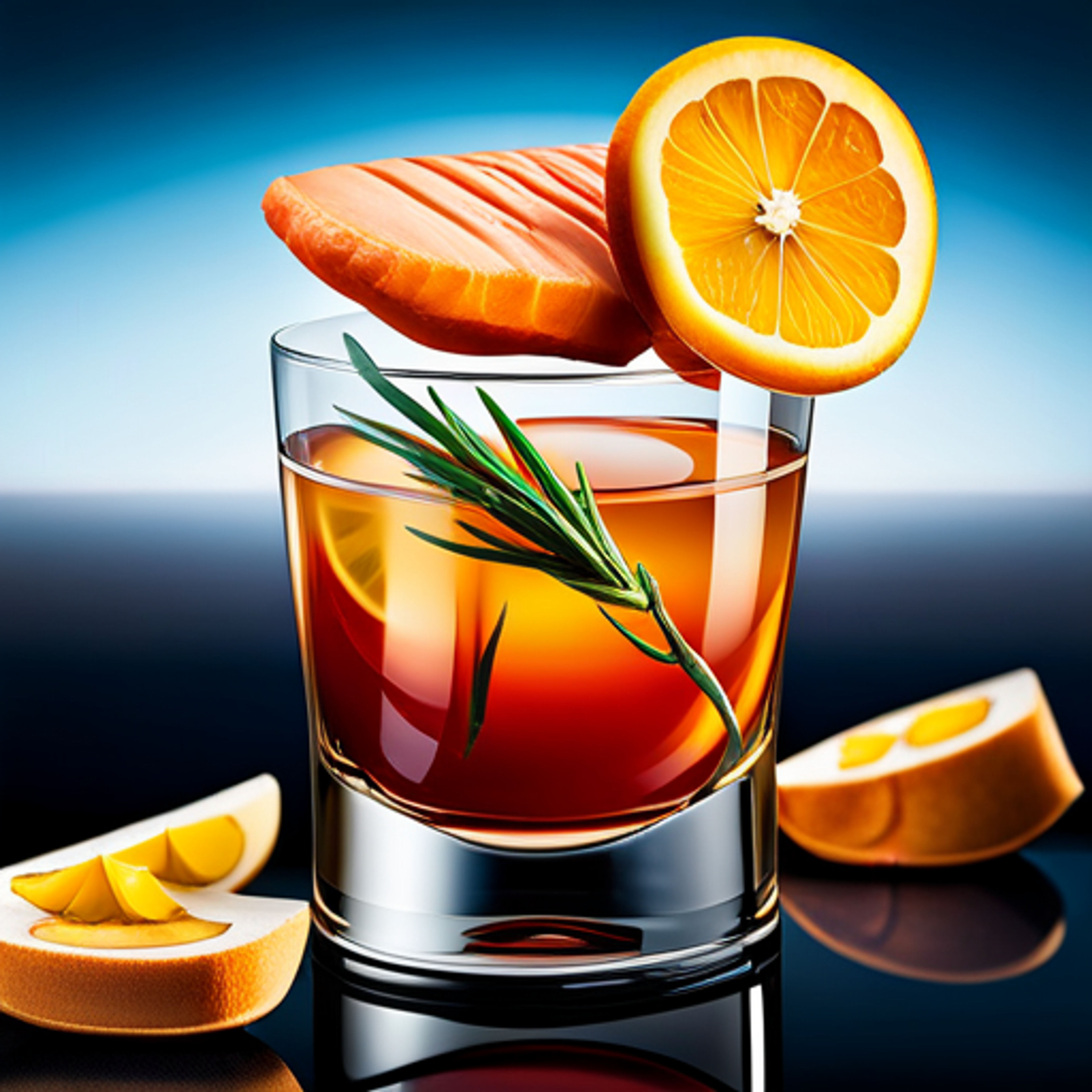 Crab Rosemary Old Fashioned, Bold and savory twist on classic cocktail