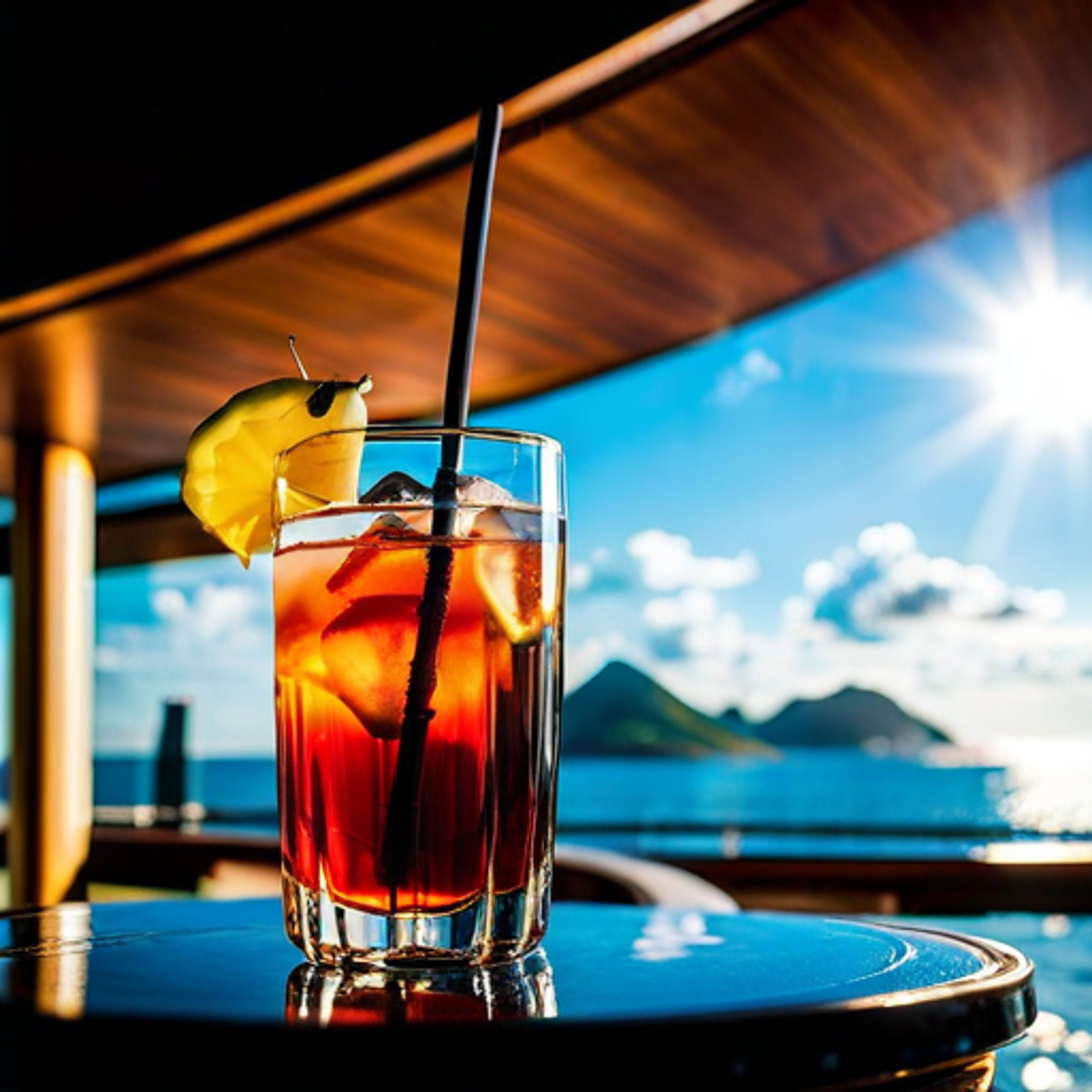 Crimson Corsair, Crimson Corsair cocktail with spiced rum, lemon ...