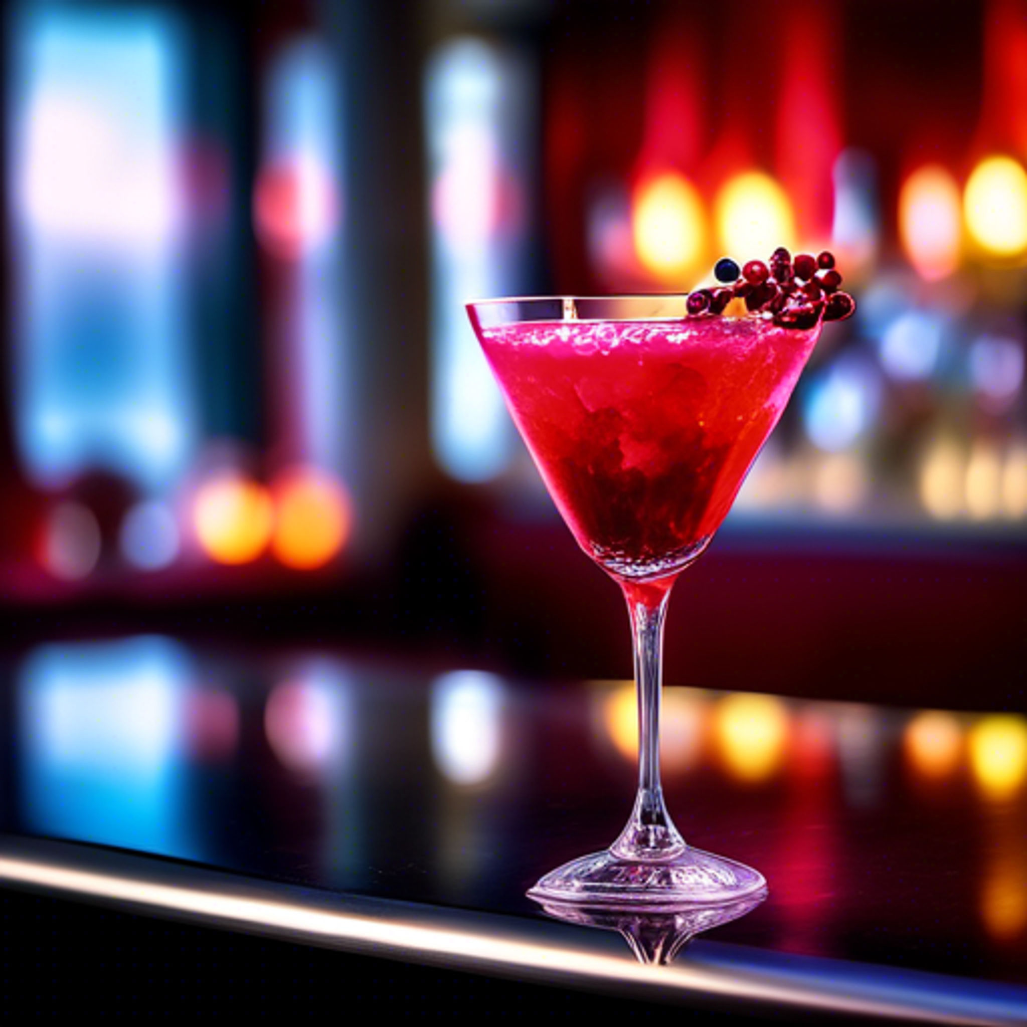 Crimson Frost, Vibrant winter cocktail with pomegranate, vodka, and ...