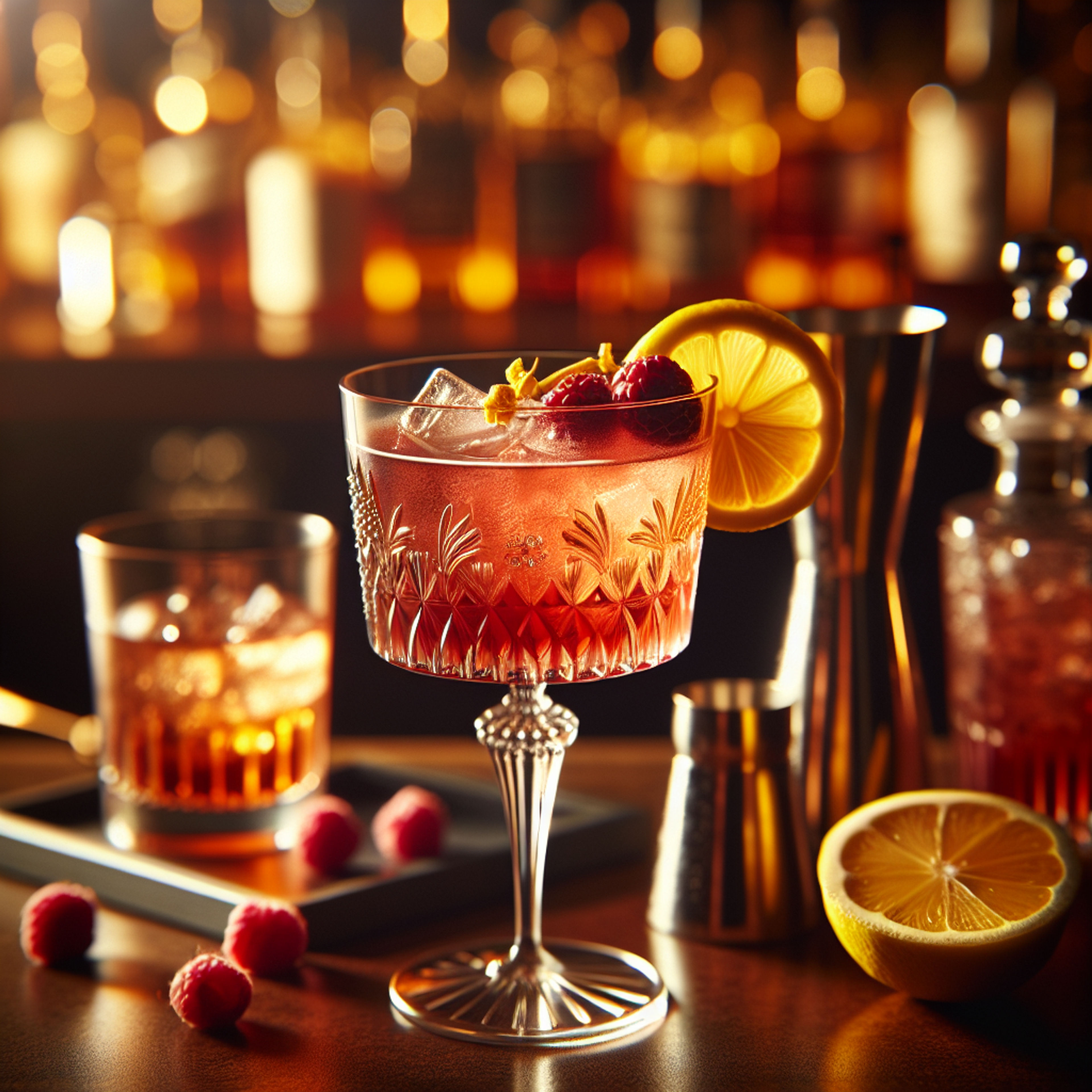 Crimson Rhapsody, Alluring cocktail with rye whiskey, Chambord, and ...