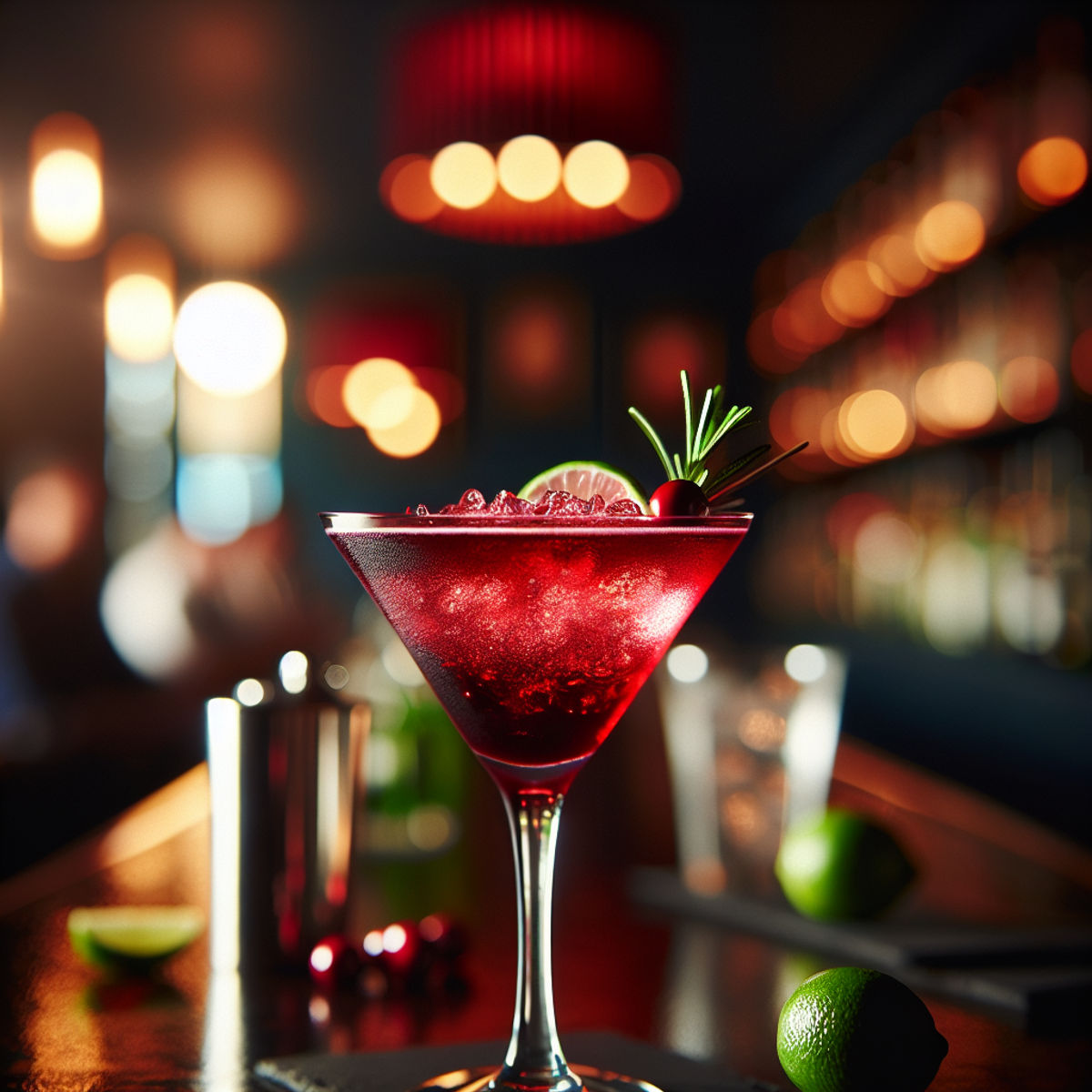 Crimson Velvet, Luscious cocktail with cranberry, vodka, elderflower ...