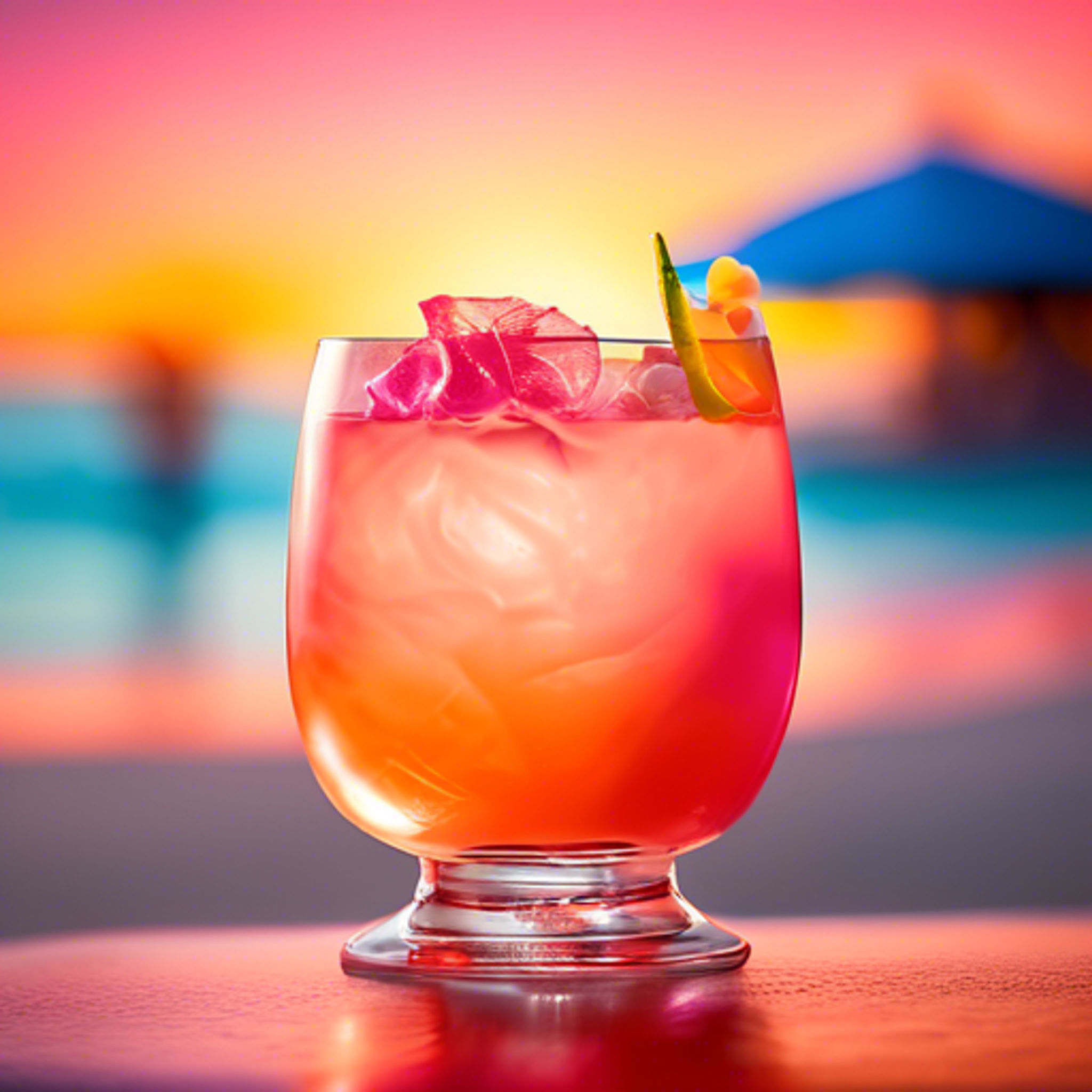 Desert Blush, Vibrant, refreshing cocktail with tequila, raspberry ...