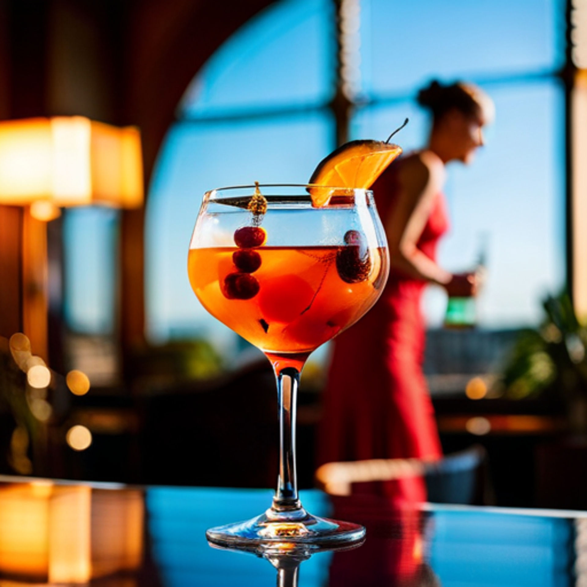 Desert Mirage, Complex desert cocktail with sotol, absinthe, and bitters