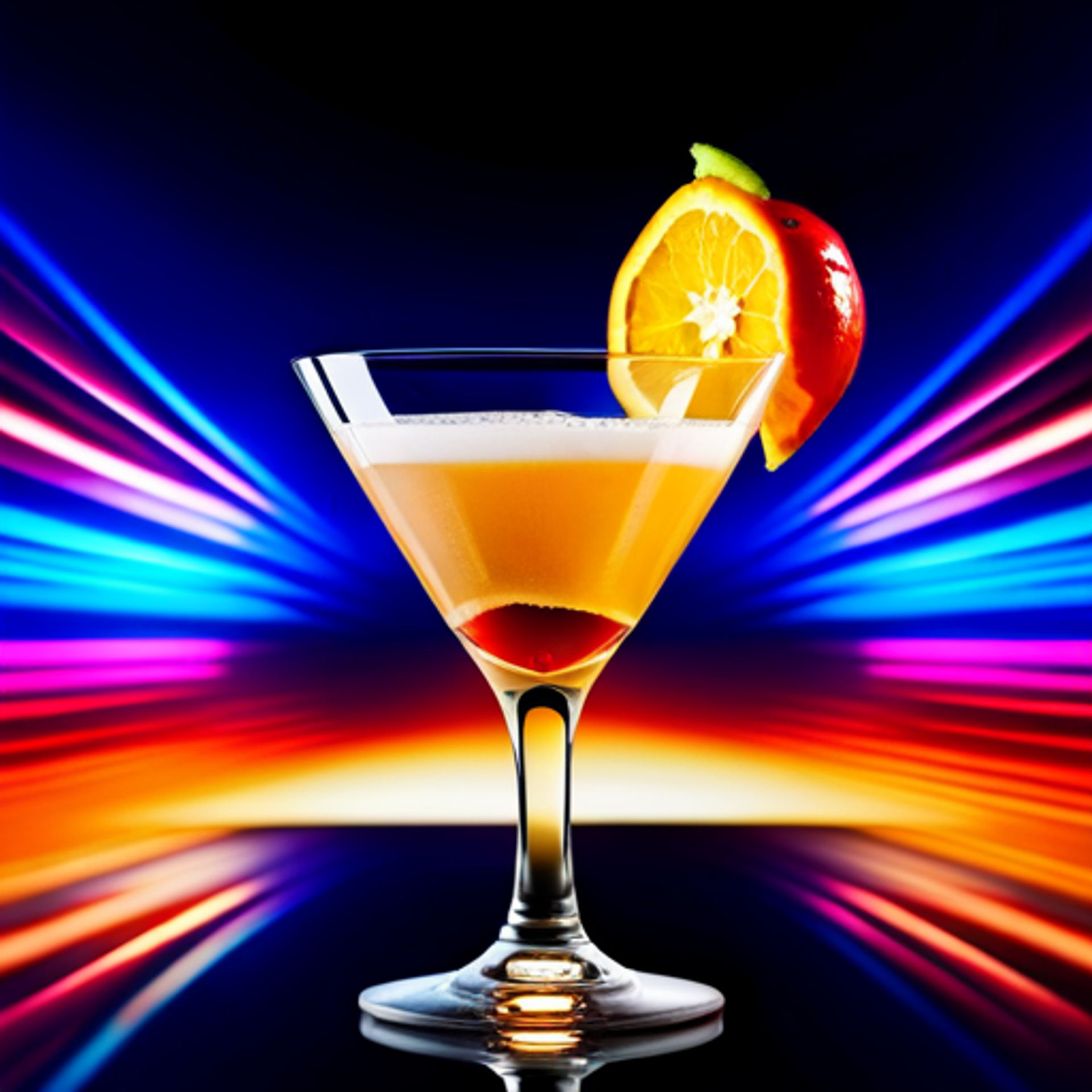 Disco Inferno Tequila Twist, Vibrant tequila cocktail with tropical ...