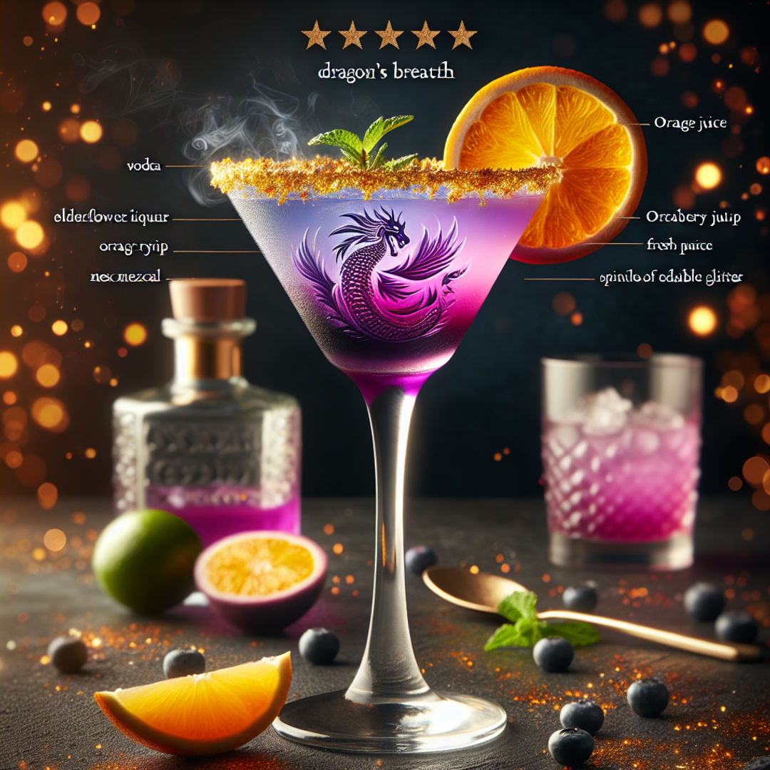 Dragon's Breath Elixir, Fiery, colorful cocktail inspired by Spyro the ...
