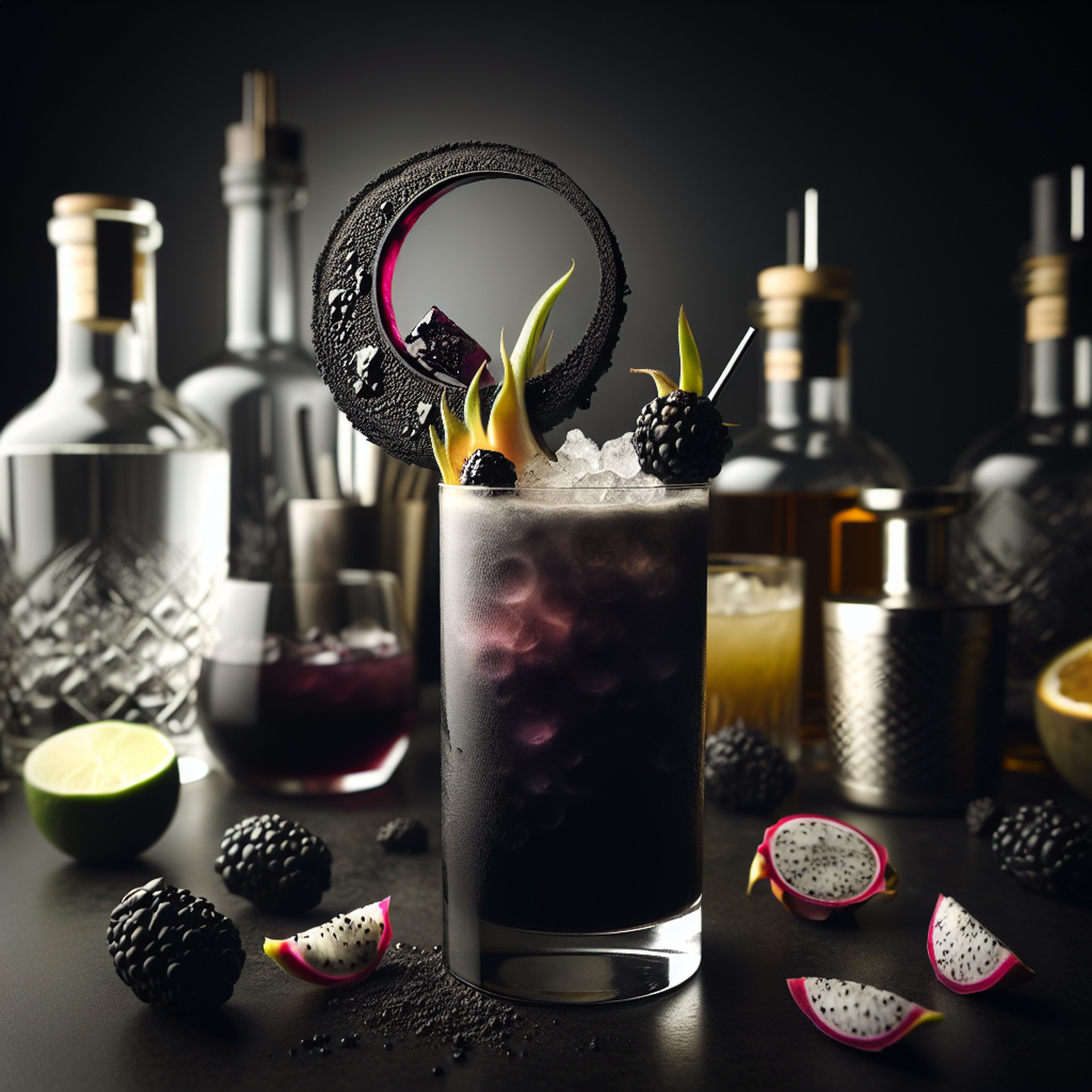 Eclipse of the Heart, Dark and sweet cocktail with five spirits and ...