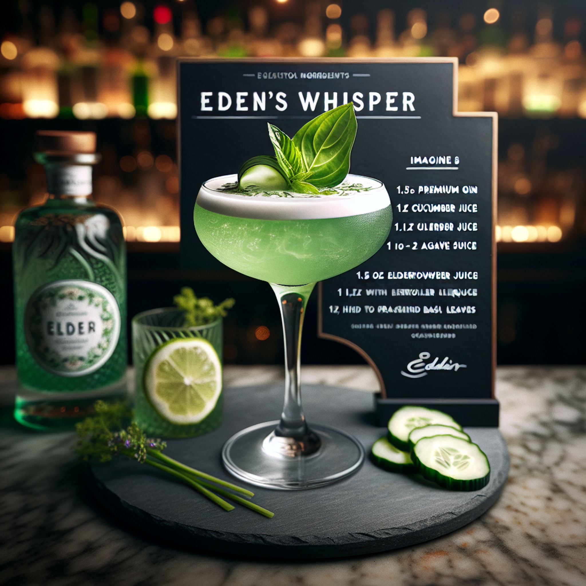 Eden's Whisper, Harmonious, pure, sophisticated cocktail with fresh ...