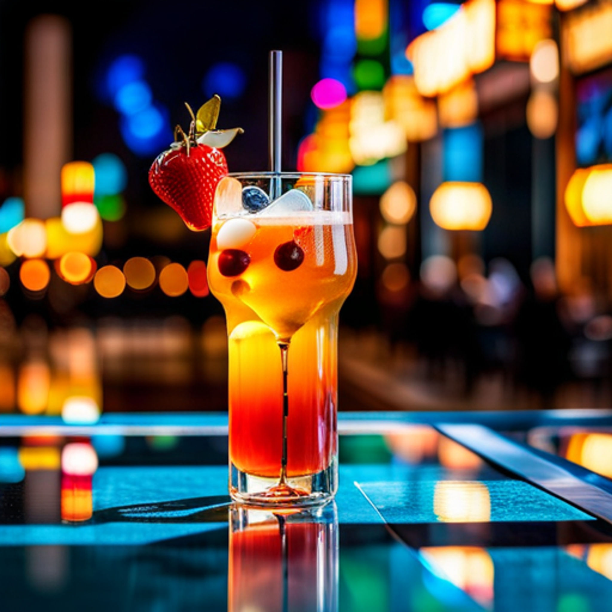 Electric Cherry Fizz, Vibrant Electric Cherry Fizz cocktail