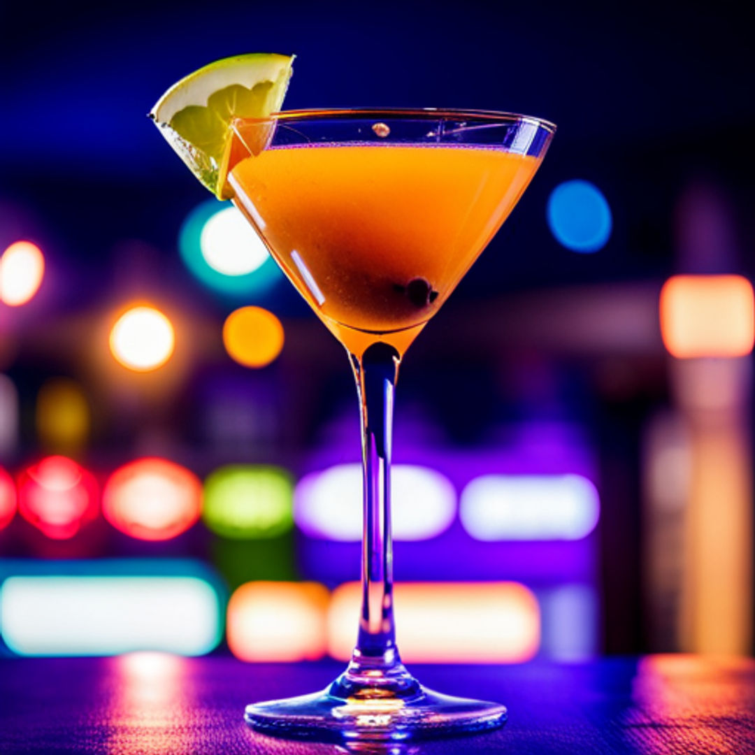 Electric Pear Spectrum, Vibrant cocktail with pear brandy, citrus, and ...