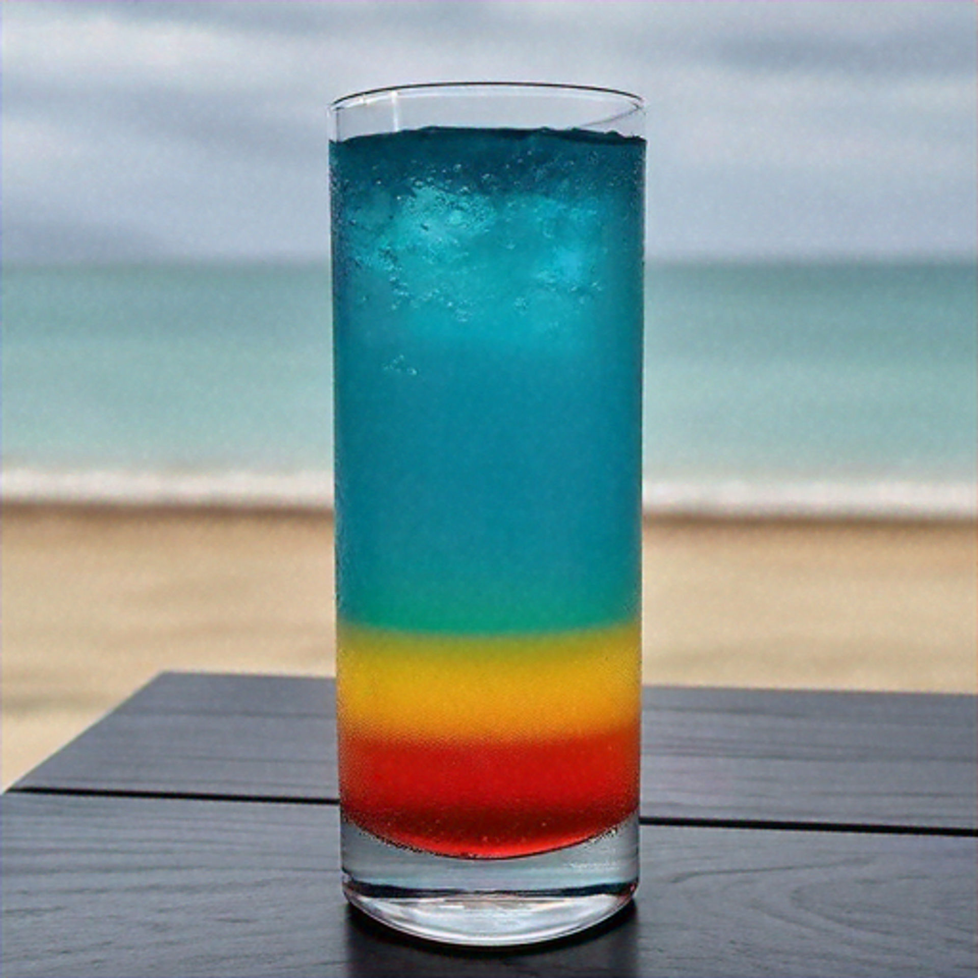 Electric Sky, Vibrant gin cocktail with Red Bull and tonic water twist