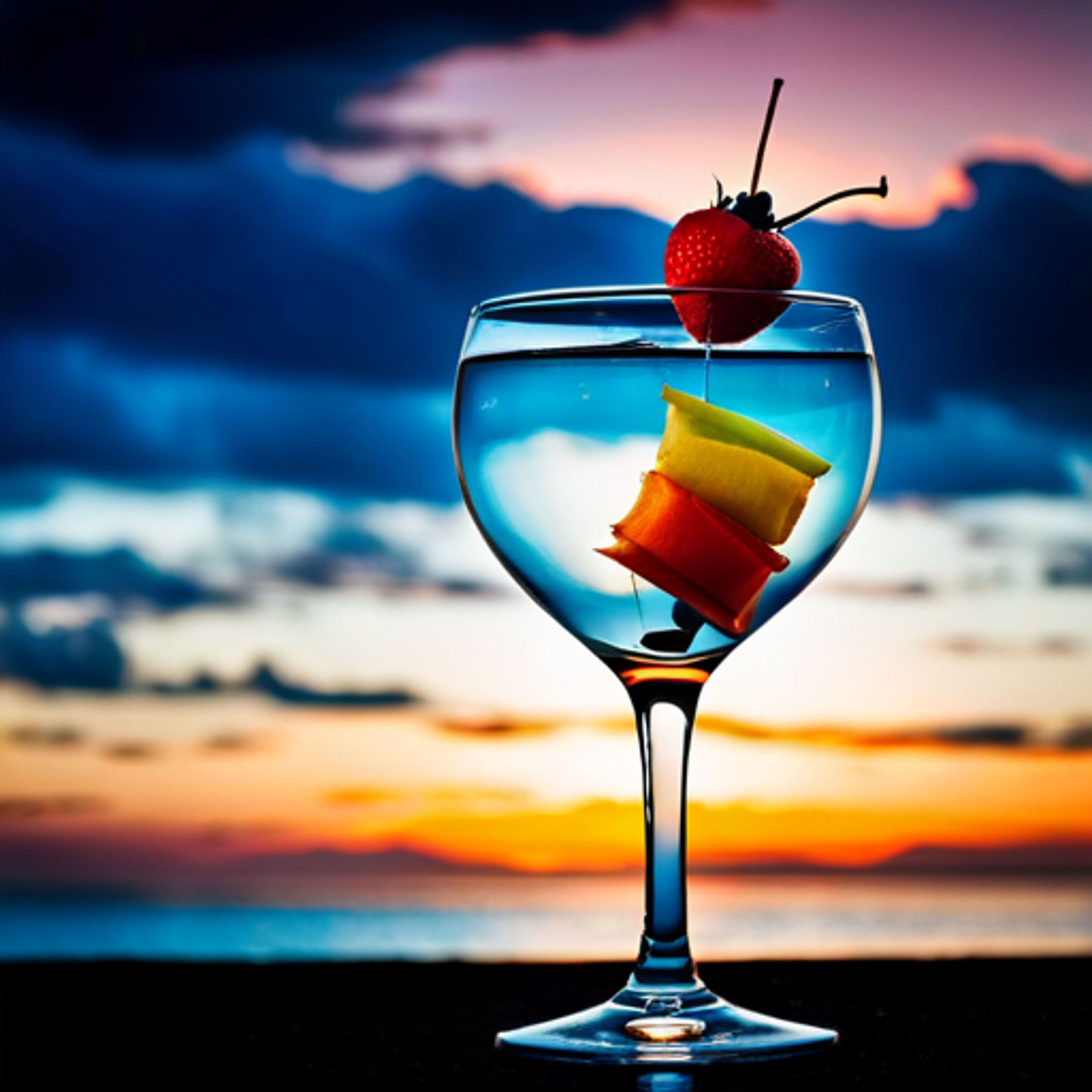 Elixir of Eldoria, Mythical cocktail embodying vibrant vitality of ...