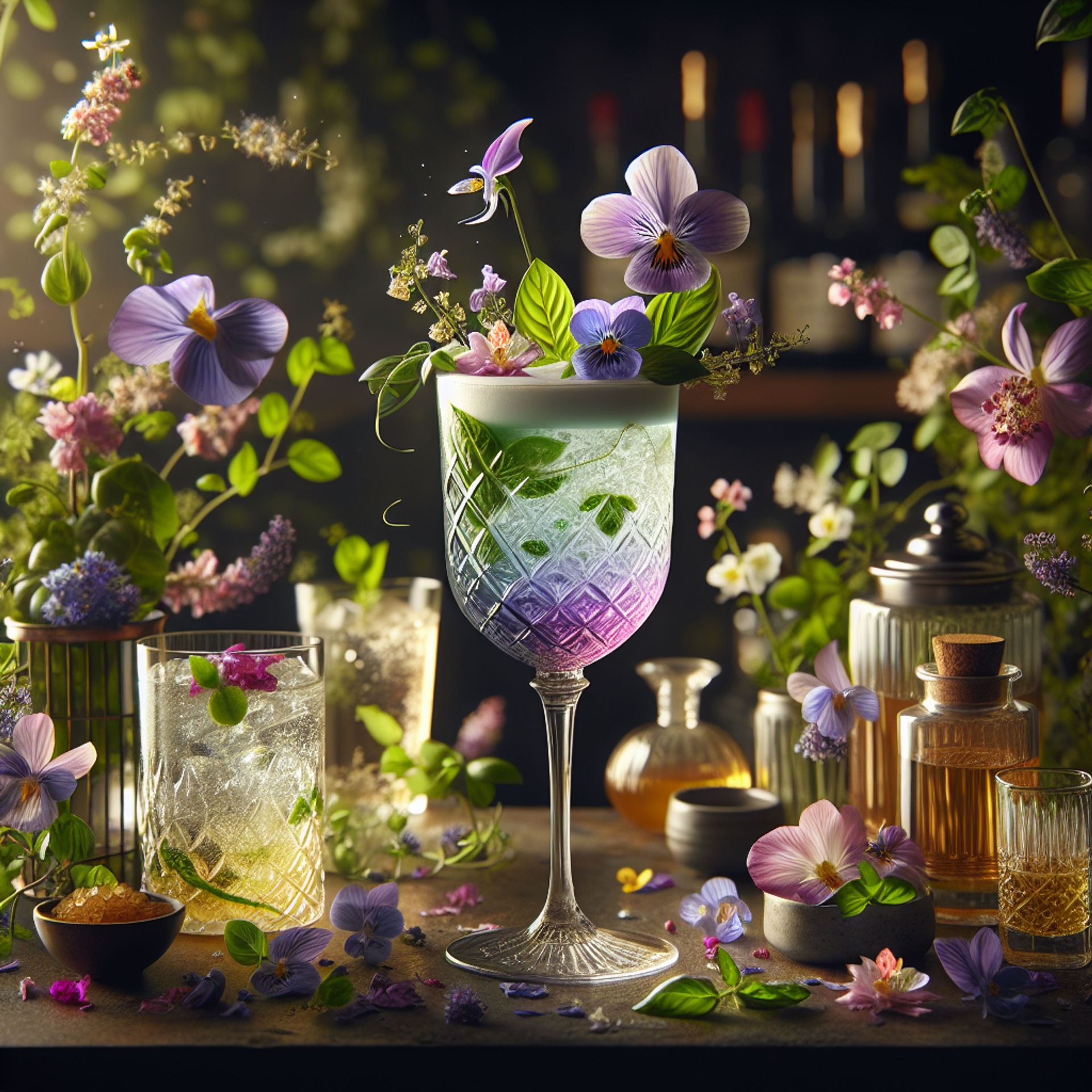 Elven Spring Blossom, Enchanted forest cocktail with sweet and fresh ...