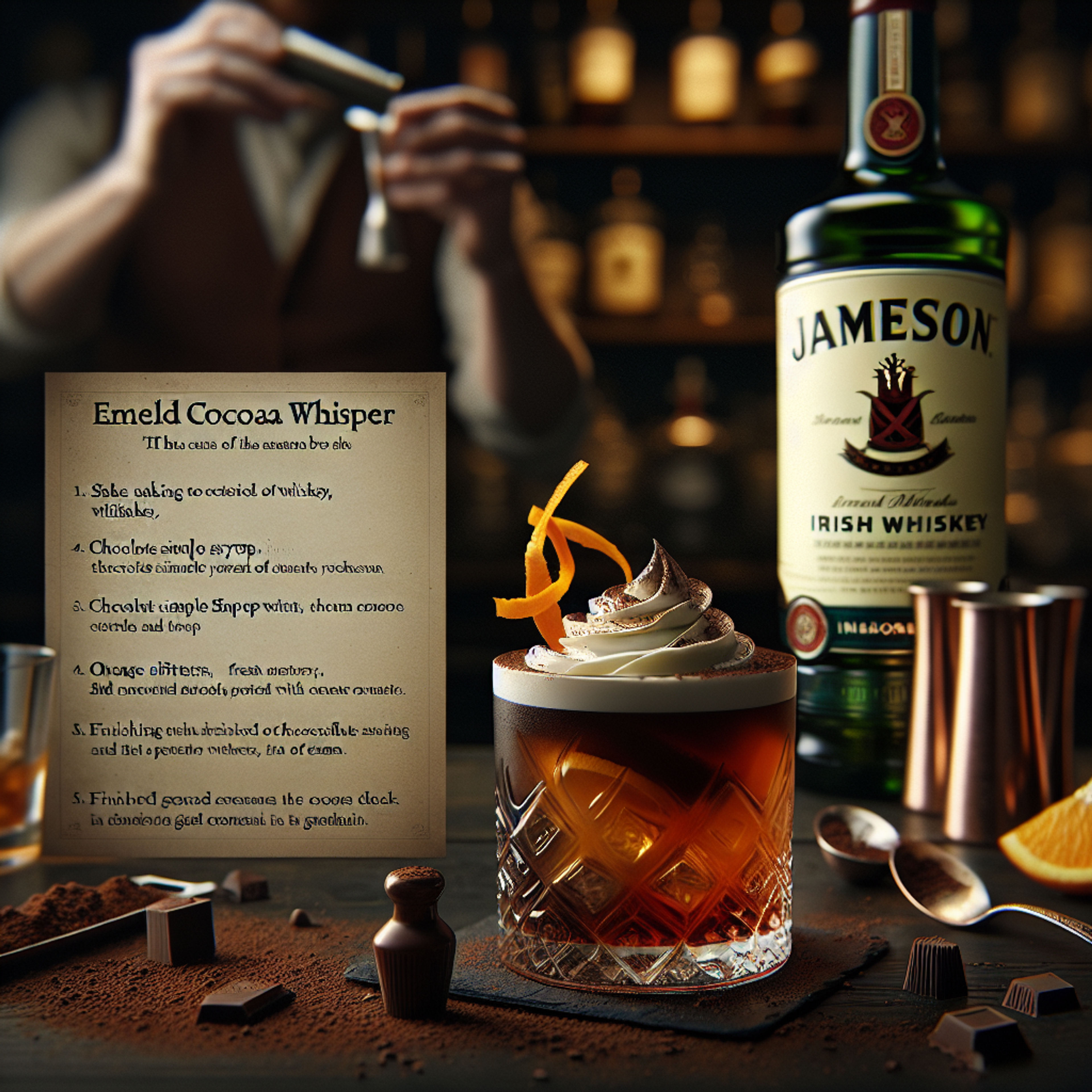 Emerald Cocoa Whisper, Jameson whiskey meets chocolate sweetness in a ...