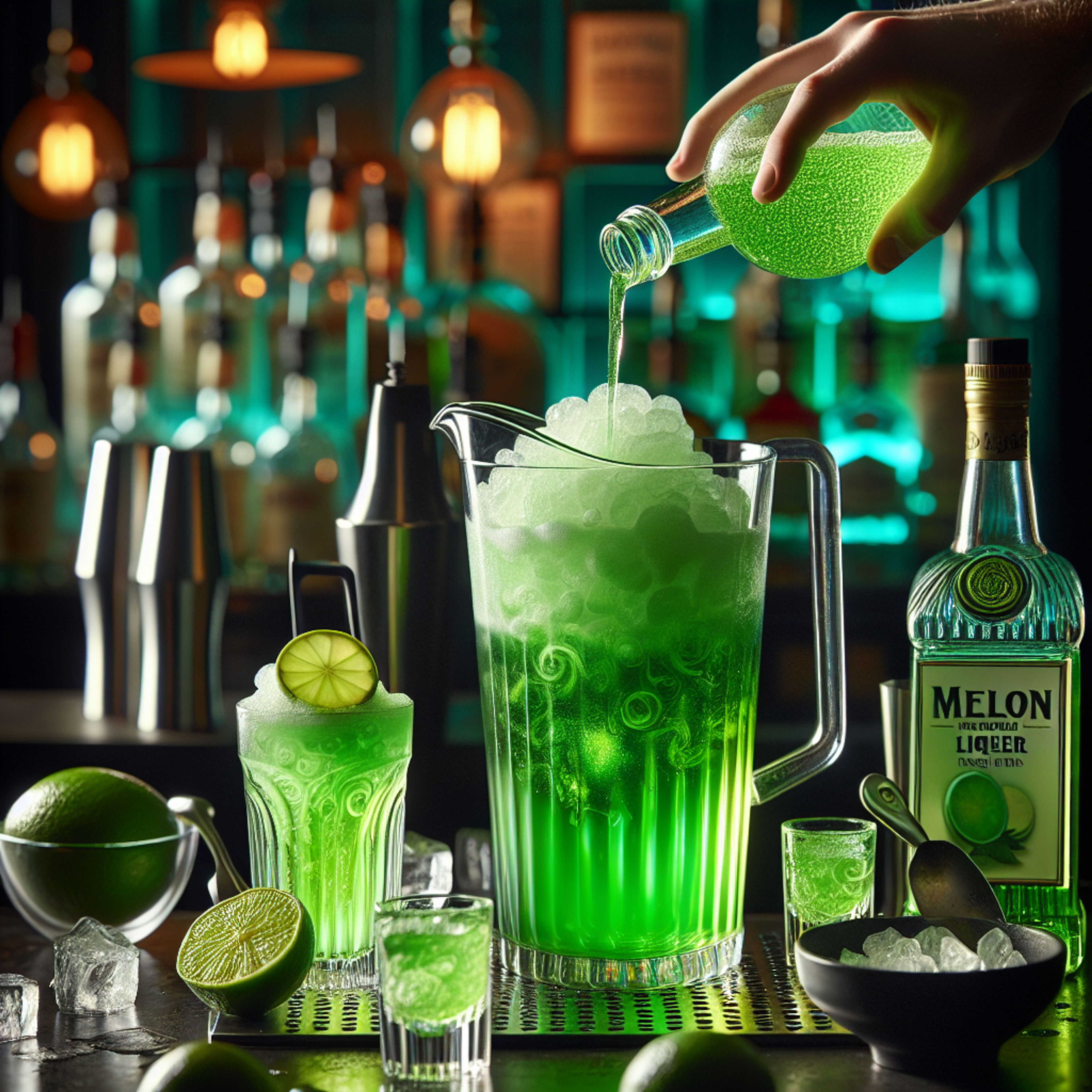 Emerald Flash Shot, Vibrant green St. Patrick's Day party shooter