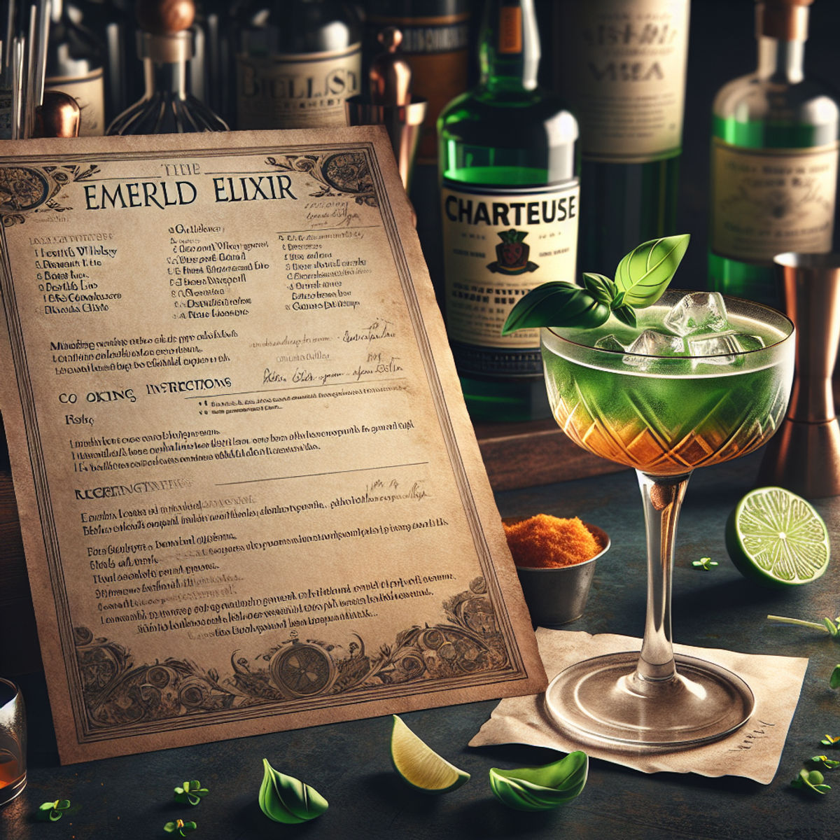 Emerald Isle Elixir, Sophisticated and vibrant cocktail with Irish ...