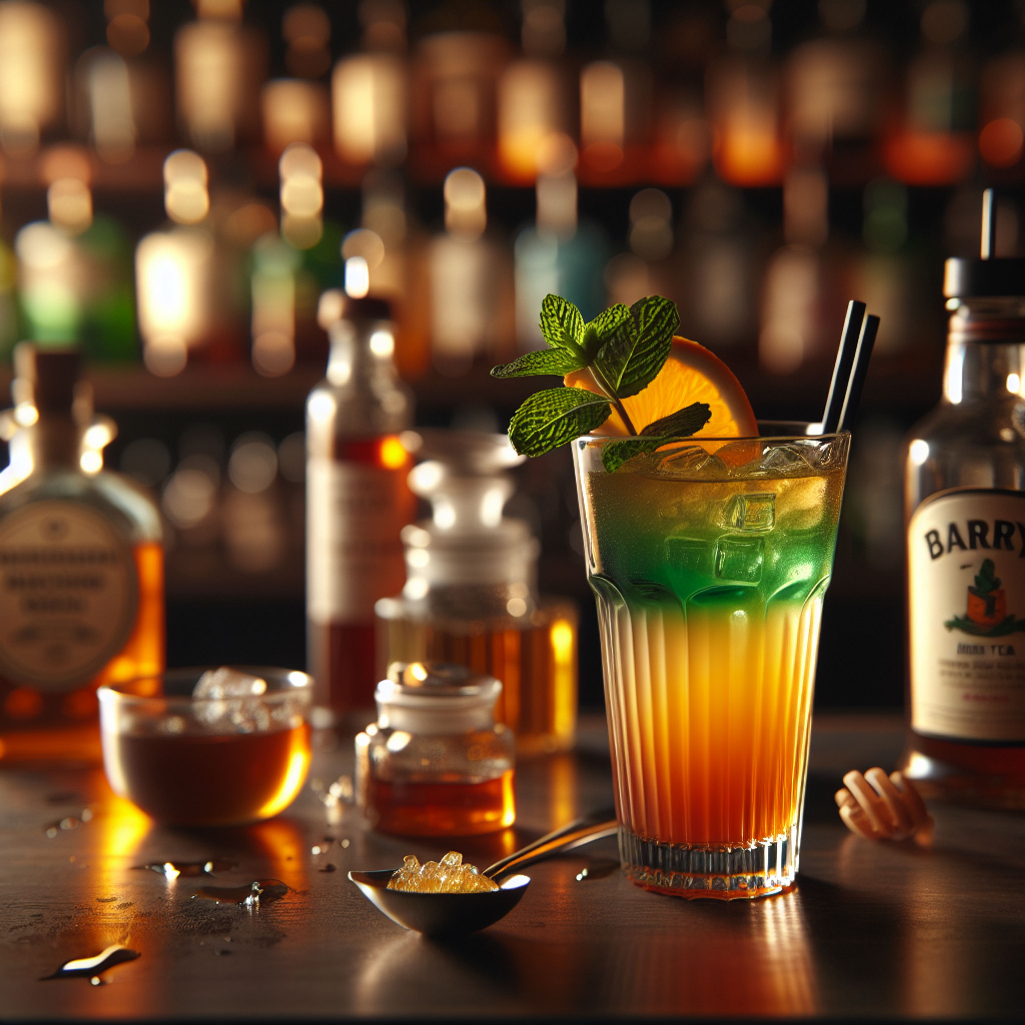 Emerald Isle Elixir, Vibrant Irish tea mocktail with citrus and floral ...