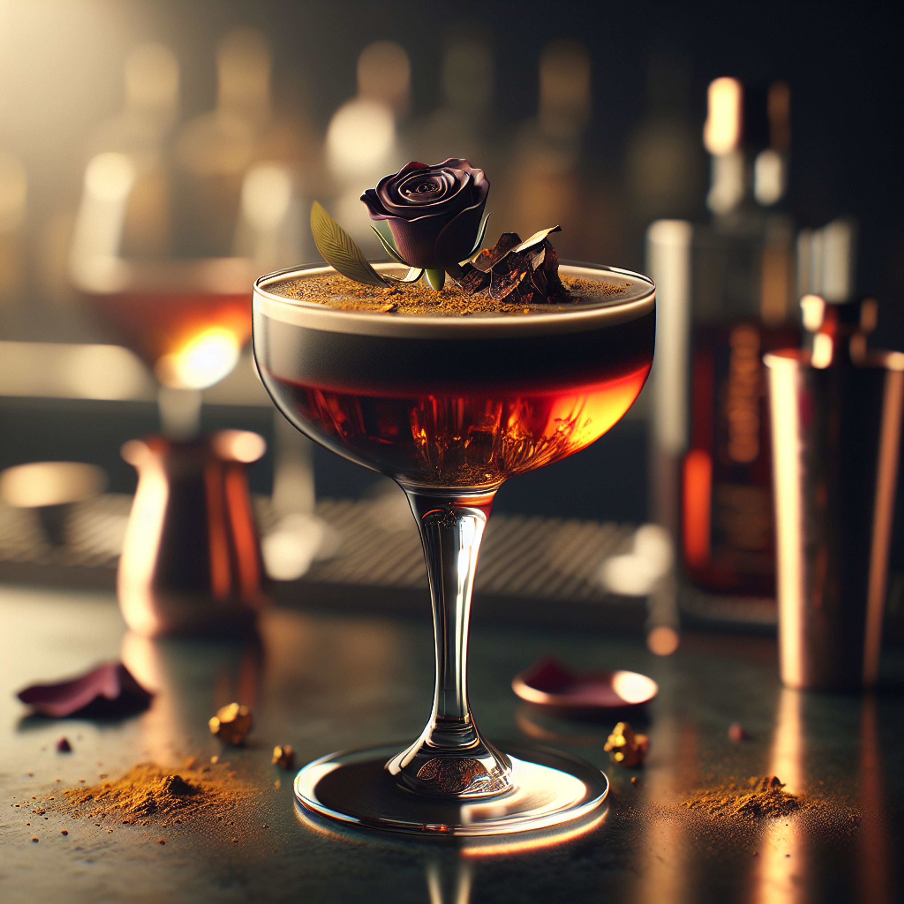 Emerald Rose Whisper, Irish whiskey, rose, chocolate cocktail for St ...