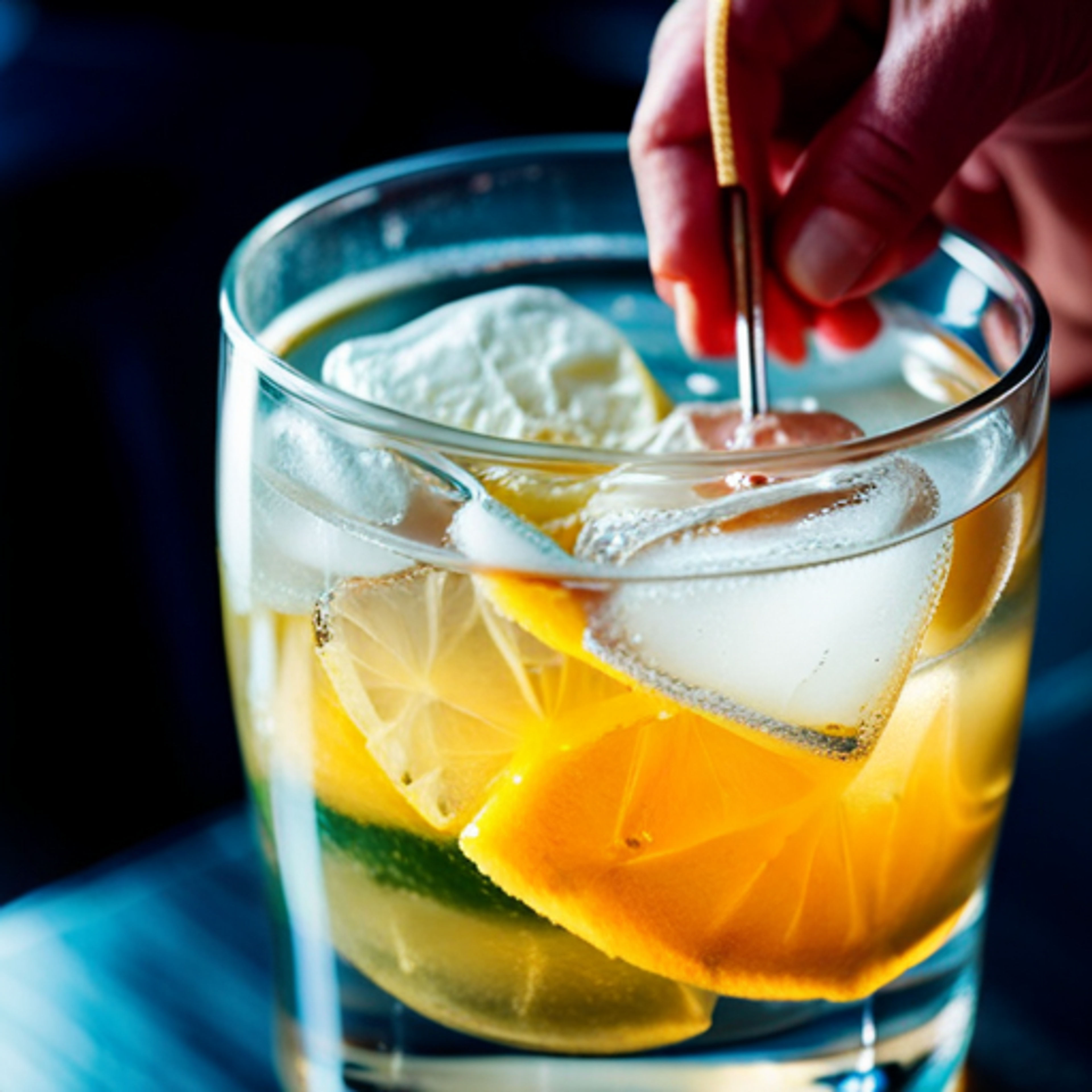 Emerald Toki Breeze, Japanese whiskey highball with herbaceous and ...