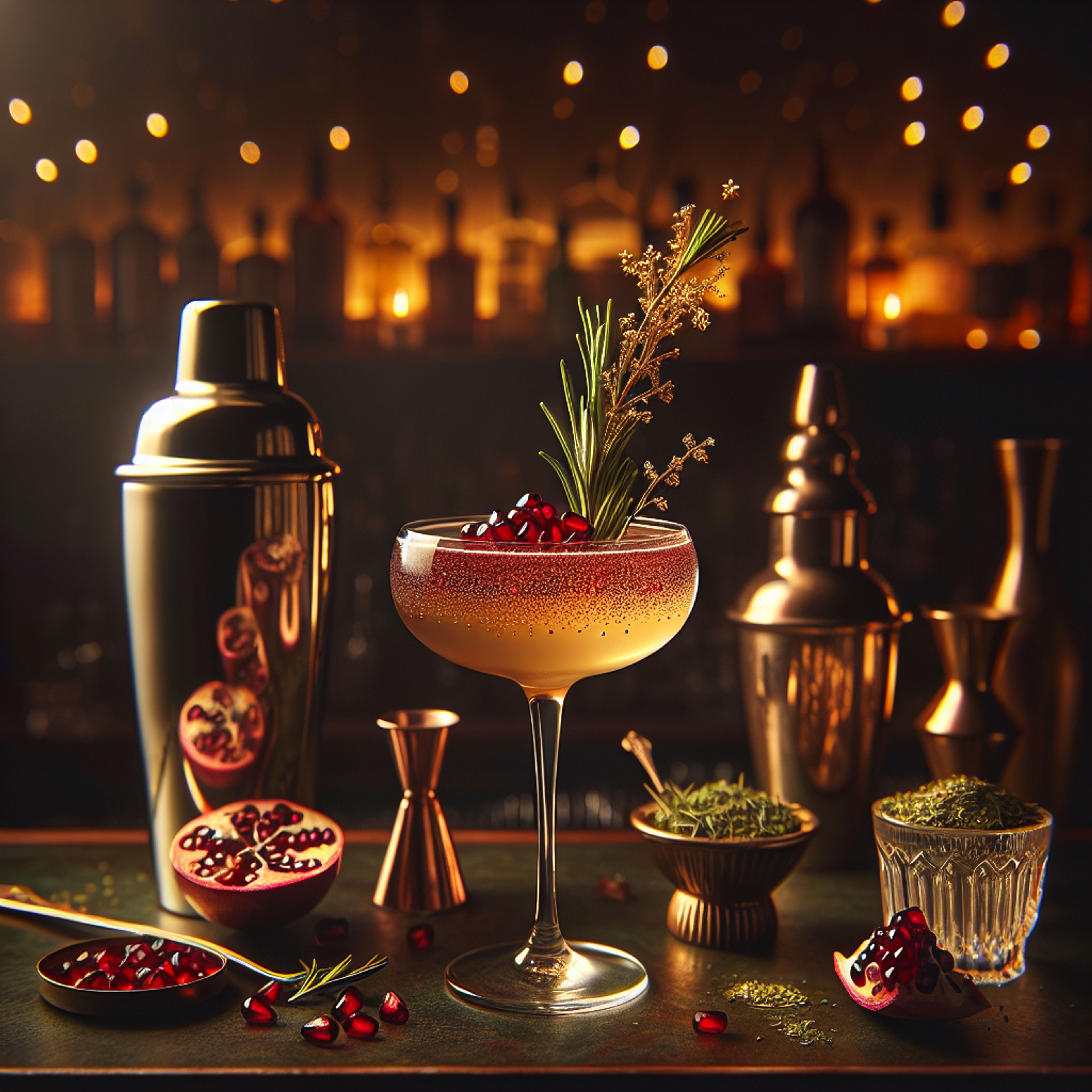 Enchanted Forest Fizz, Refreshing cocktail with Jägermeister, fruit ...