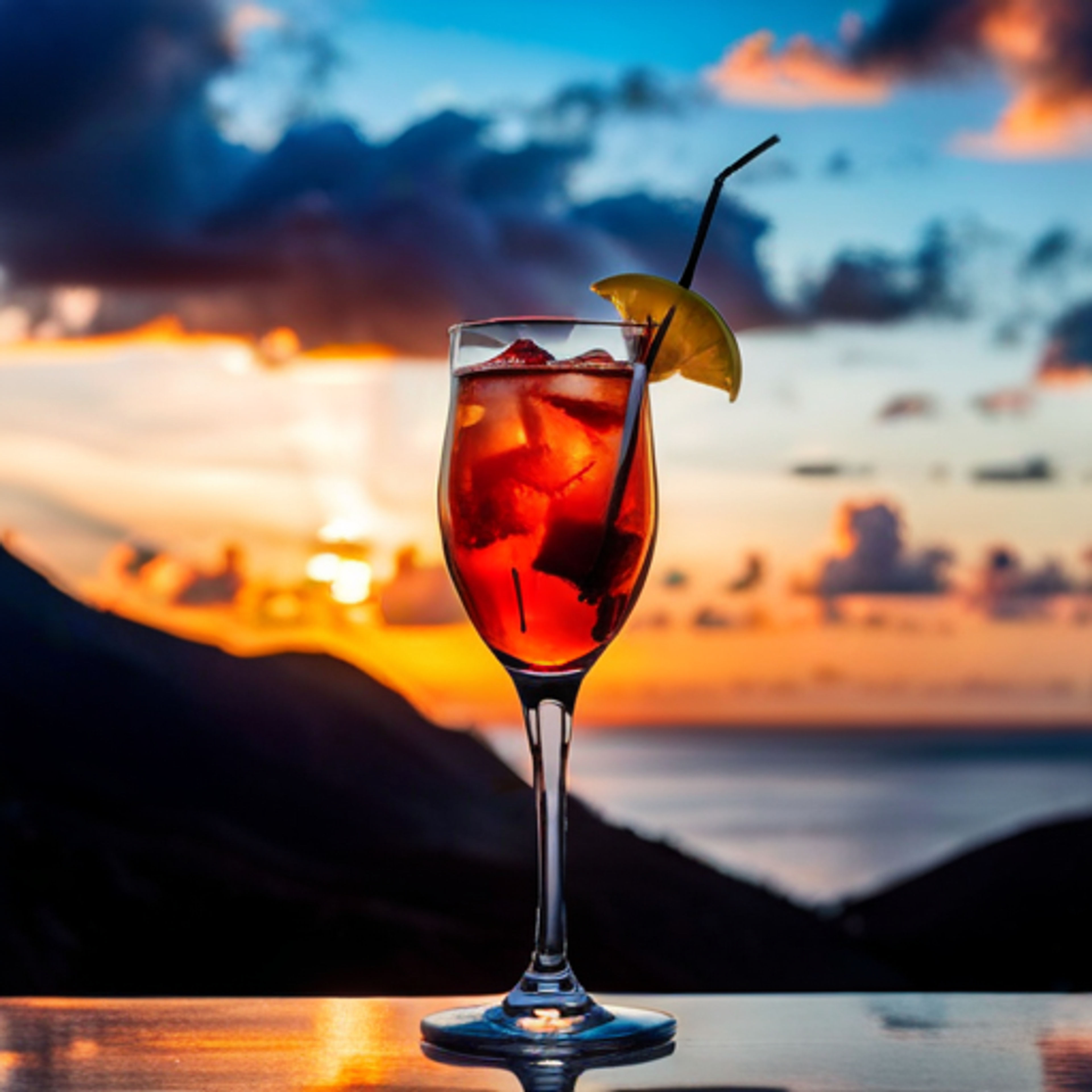 Explosion, Visually stunning cocktail with a smoky twist