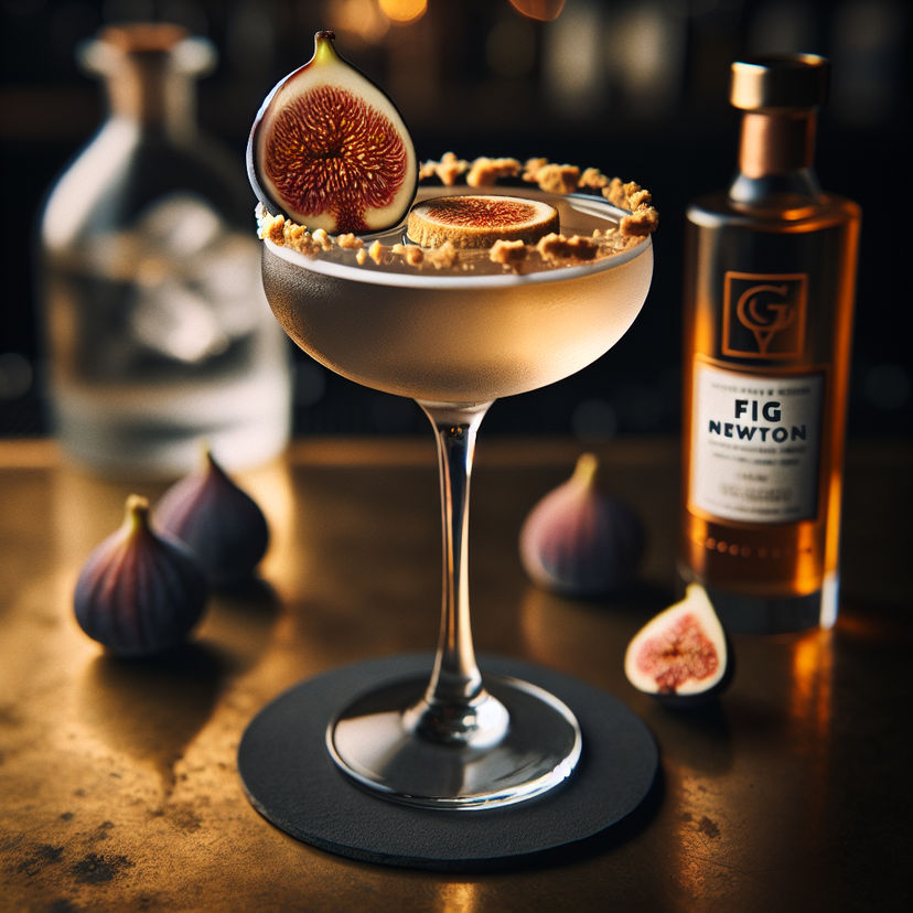 Fig Newton's Elixir, Fig Newton's Elixir, a fig-infused vodka cocktail