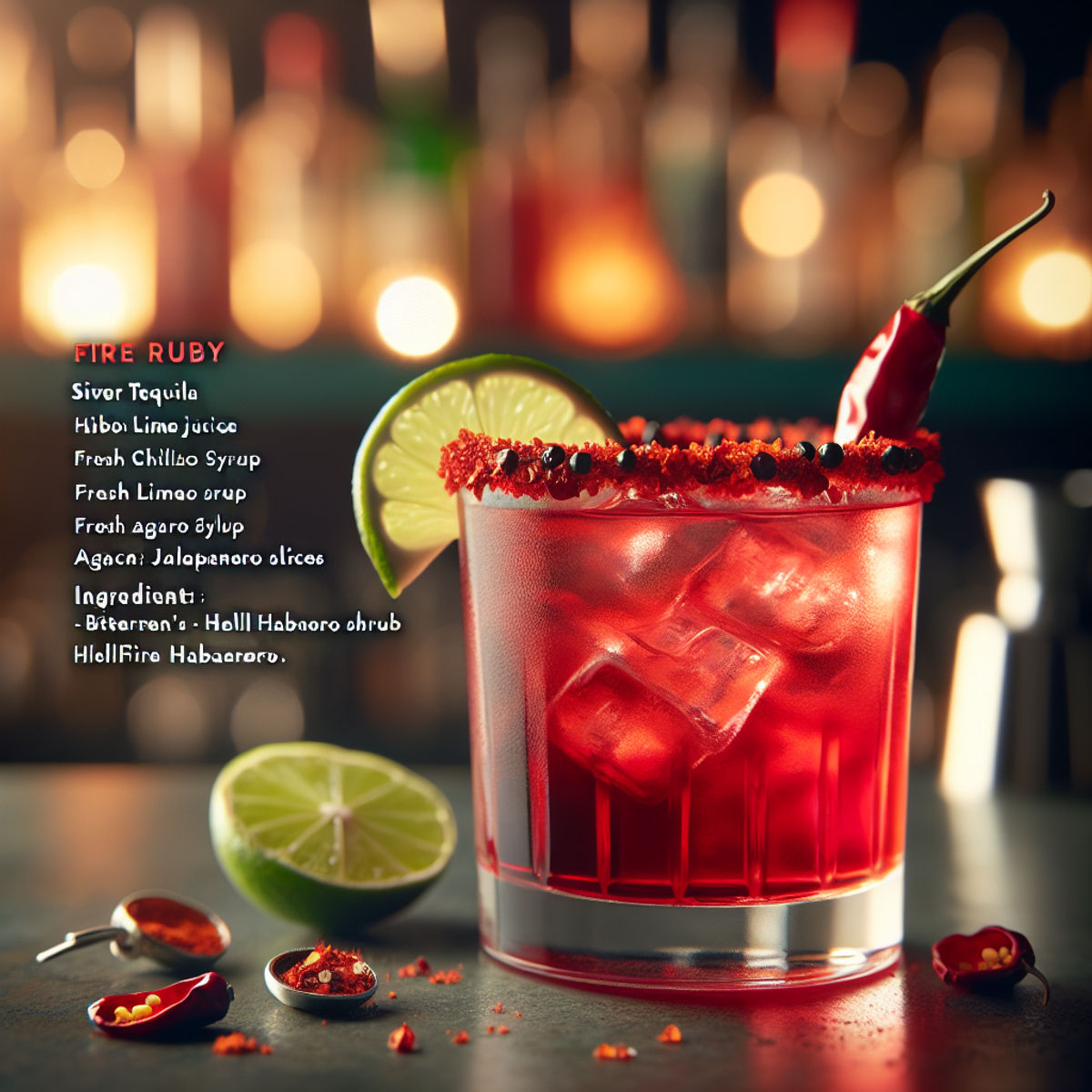 Fire Ruby Elixir, Dynamic, spicy, and invigorating cocktail with ...