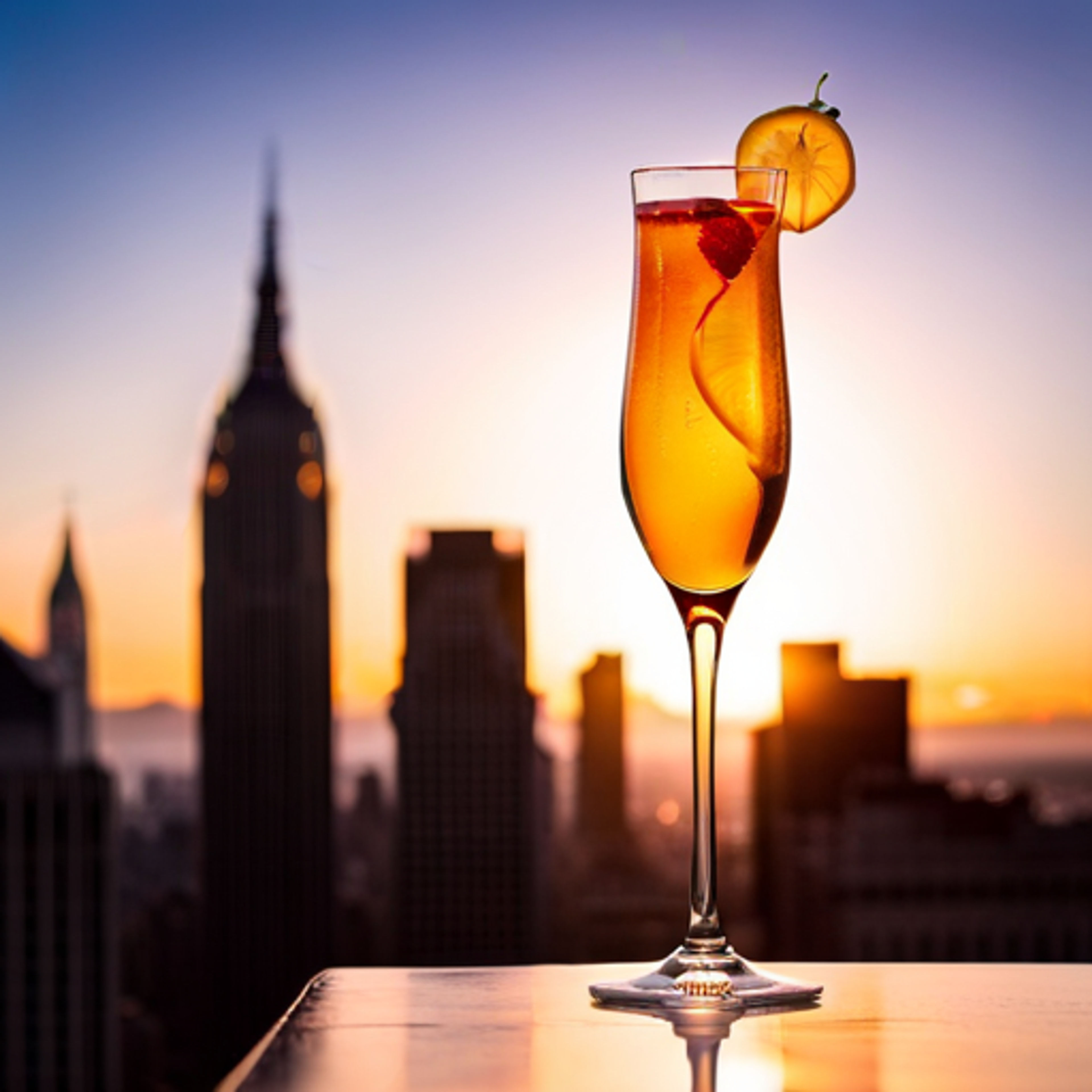 Flaming Basil Sparkler, Effervescent cocktail with amaro, chili liqueur ...