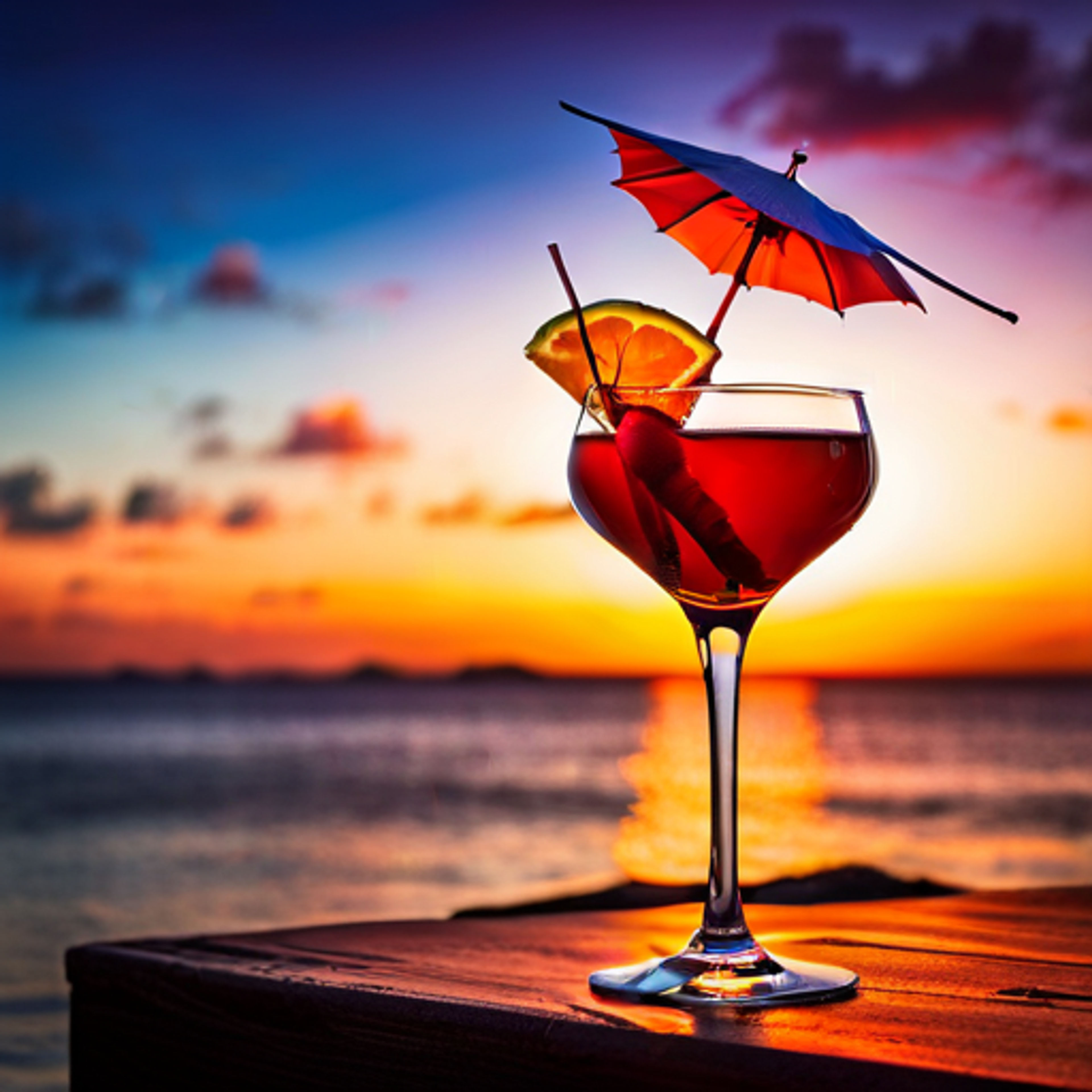 Flaming Crimson Wave, Robust, visually stunning cocktail with overproof ...