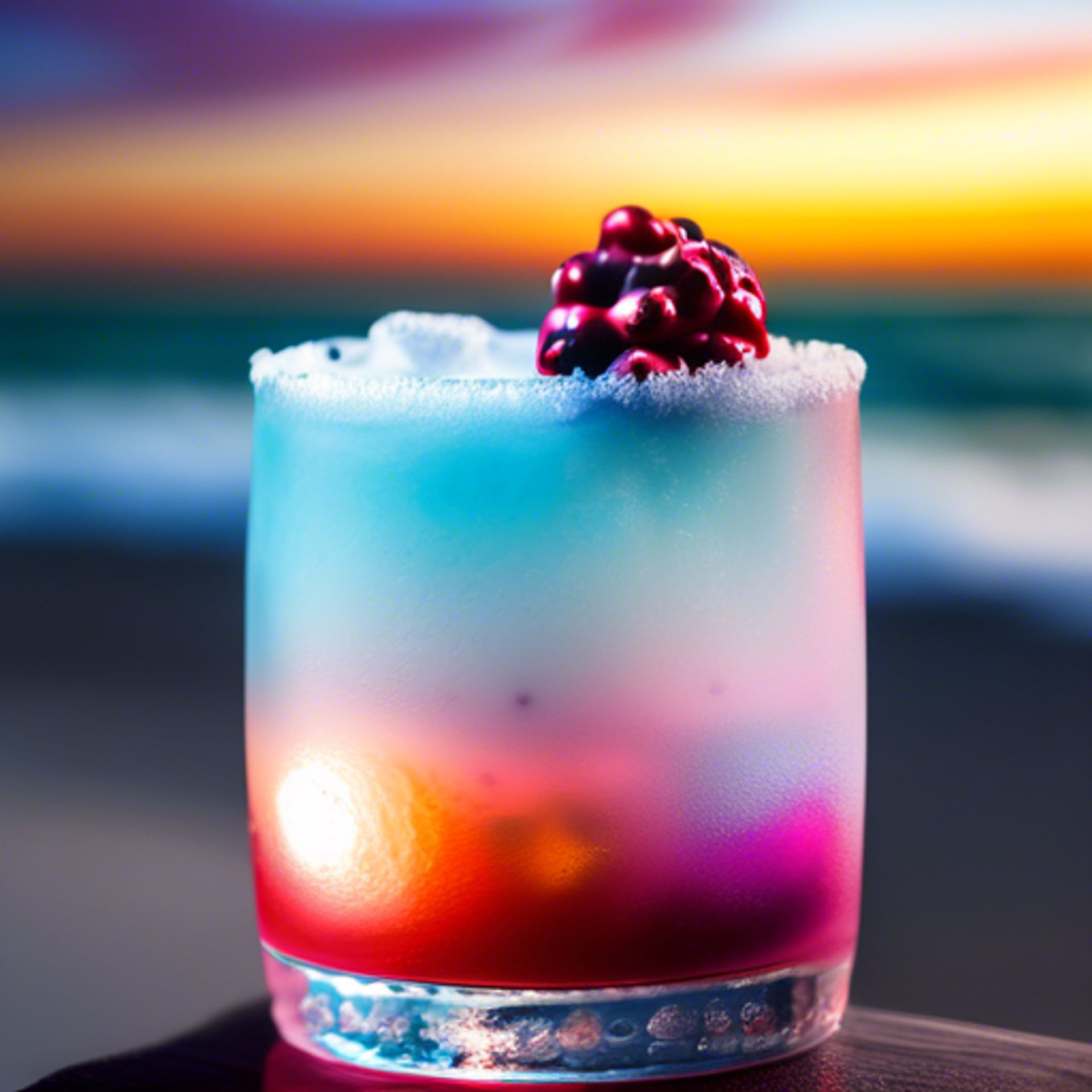 Frosted Berry Blaze, Vodka cocktail with winter berries and cinnamon spice