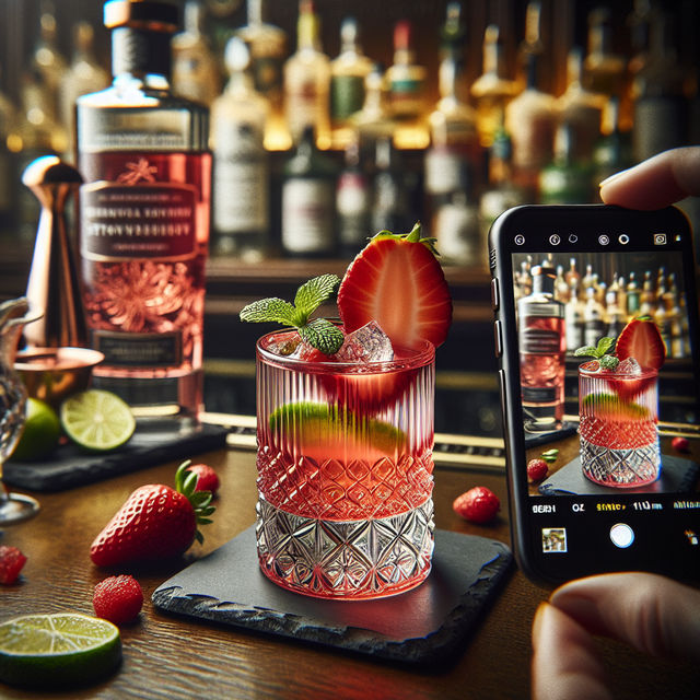 Gin Berry Shrub Shot, Vibrant gin shot with homemade strawberry shrub ...