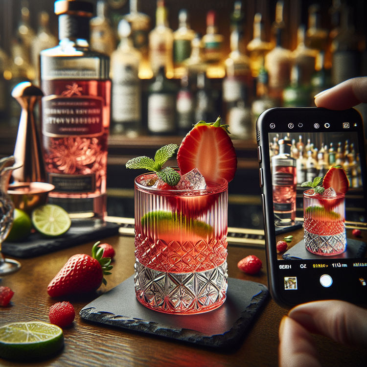 Gin Berry Shrub Shot, Vibrant gin shot with homemade strawberry shrub ...