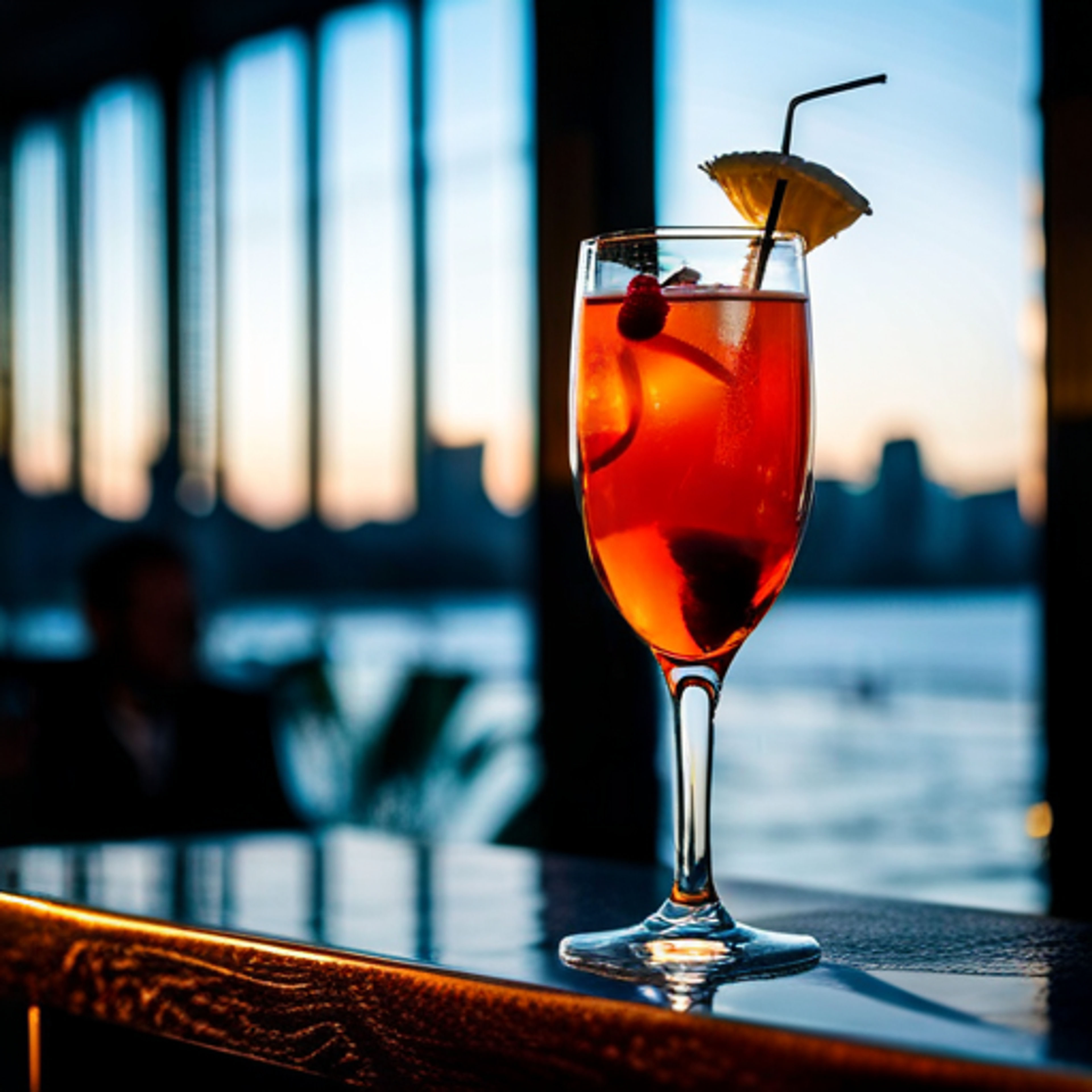 Golden Hour Spritz, Elegant and refreshing aperitif cocktail with ...