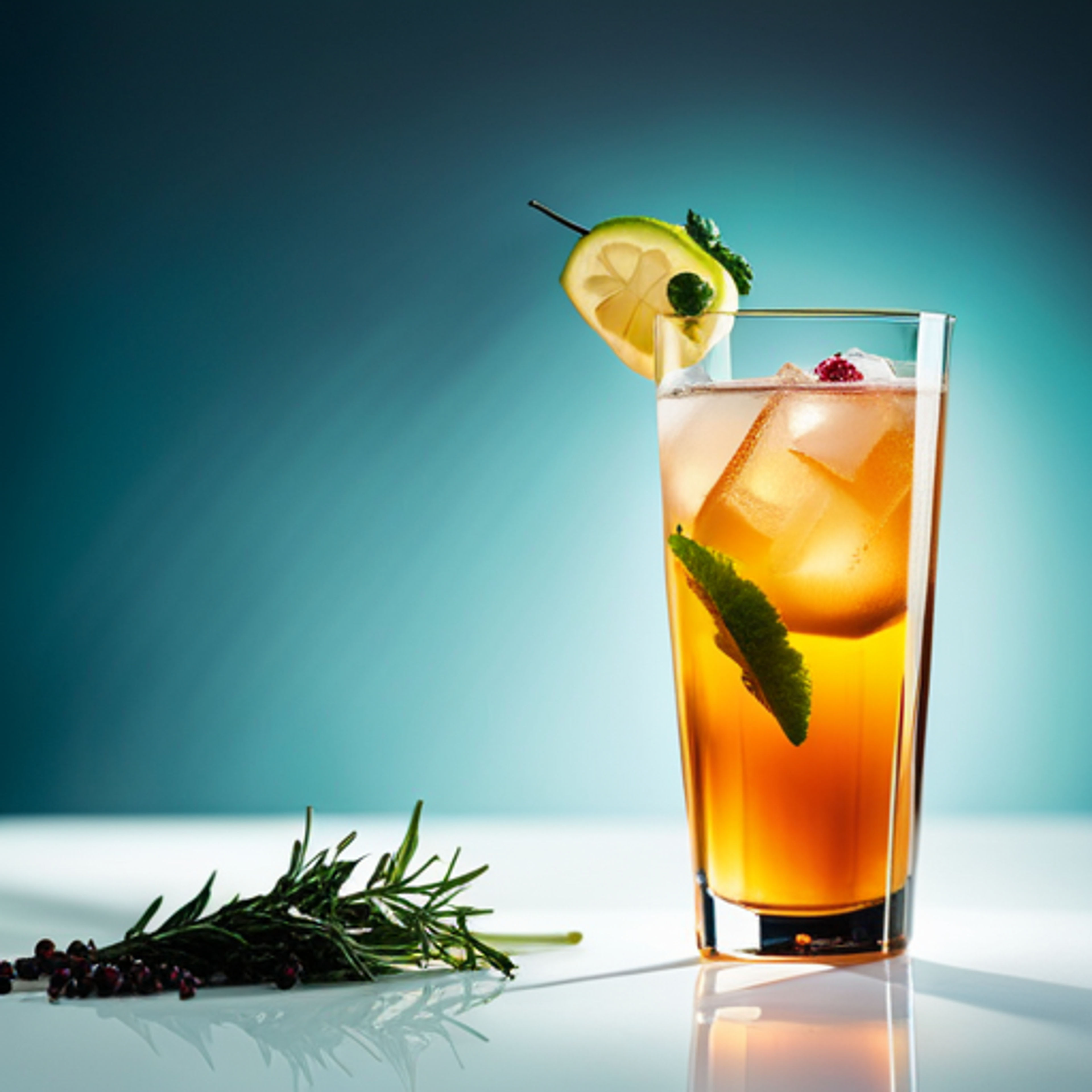 Golden Thyme Twist, Refreshing cocktail with lemon gin marmalade and ...