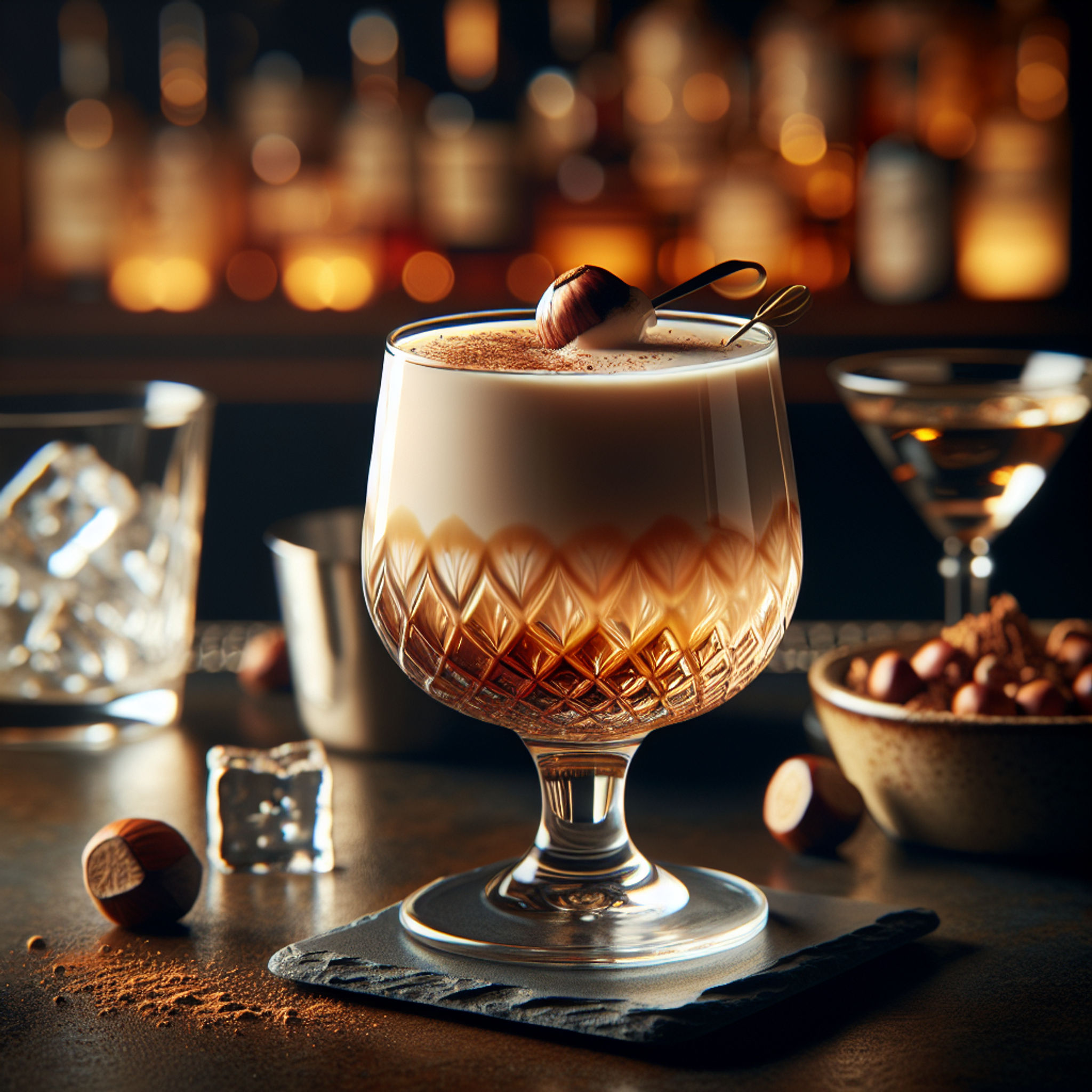 Hazelnut Harmony, Cozy autumn Hazelnut Harmony Frangelico cocktail
