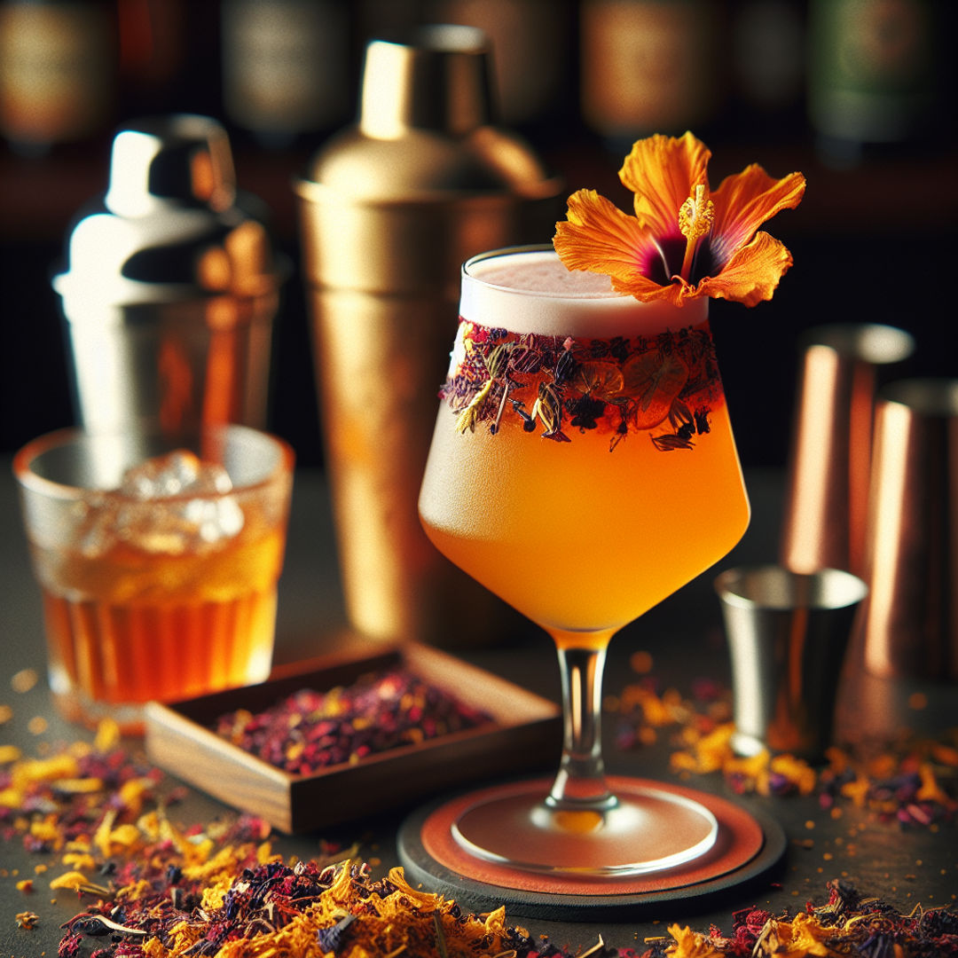 IPA Sunset Infusion, Bold cocktail blending IPA beer, bourbon, and ...