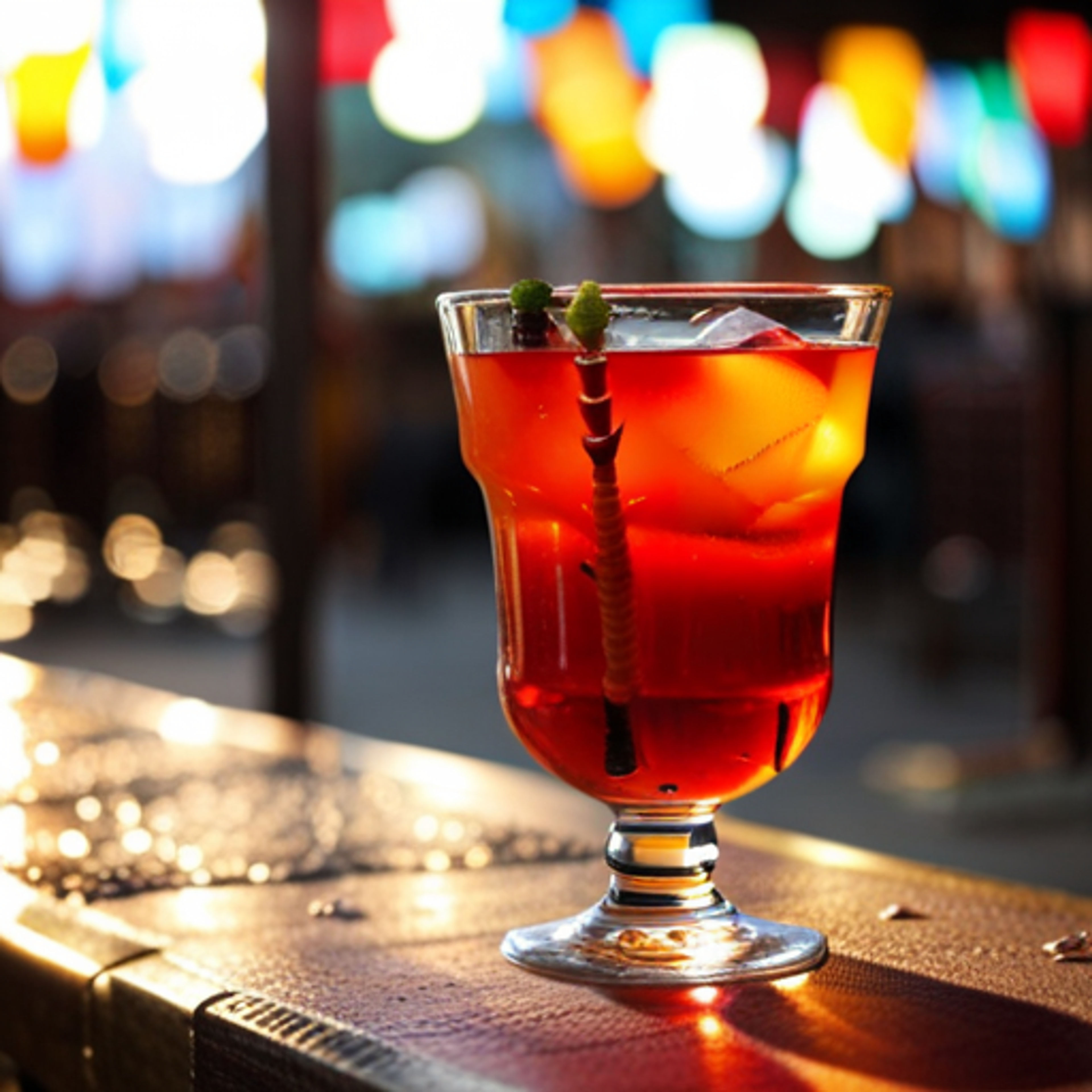 Jewel of Marrakech, Exotic cocktail with Moroccan mint tea and pomegranate