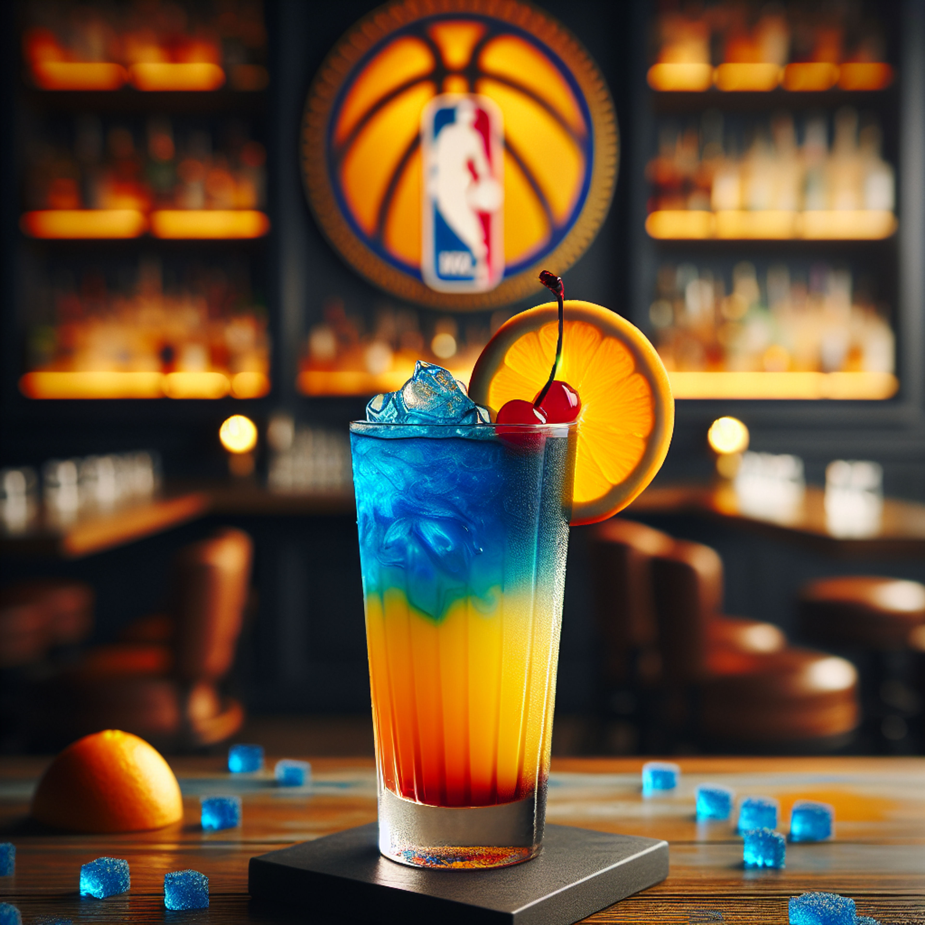 Knicks on the Court, Blue and orange cocktail inspired by the New York ...