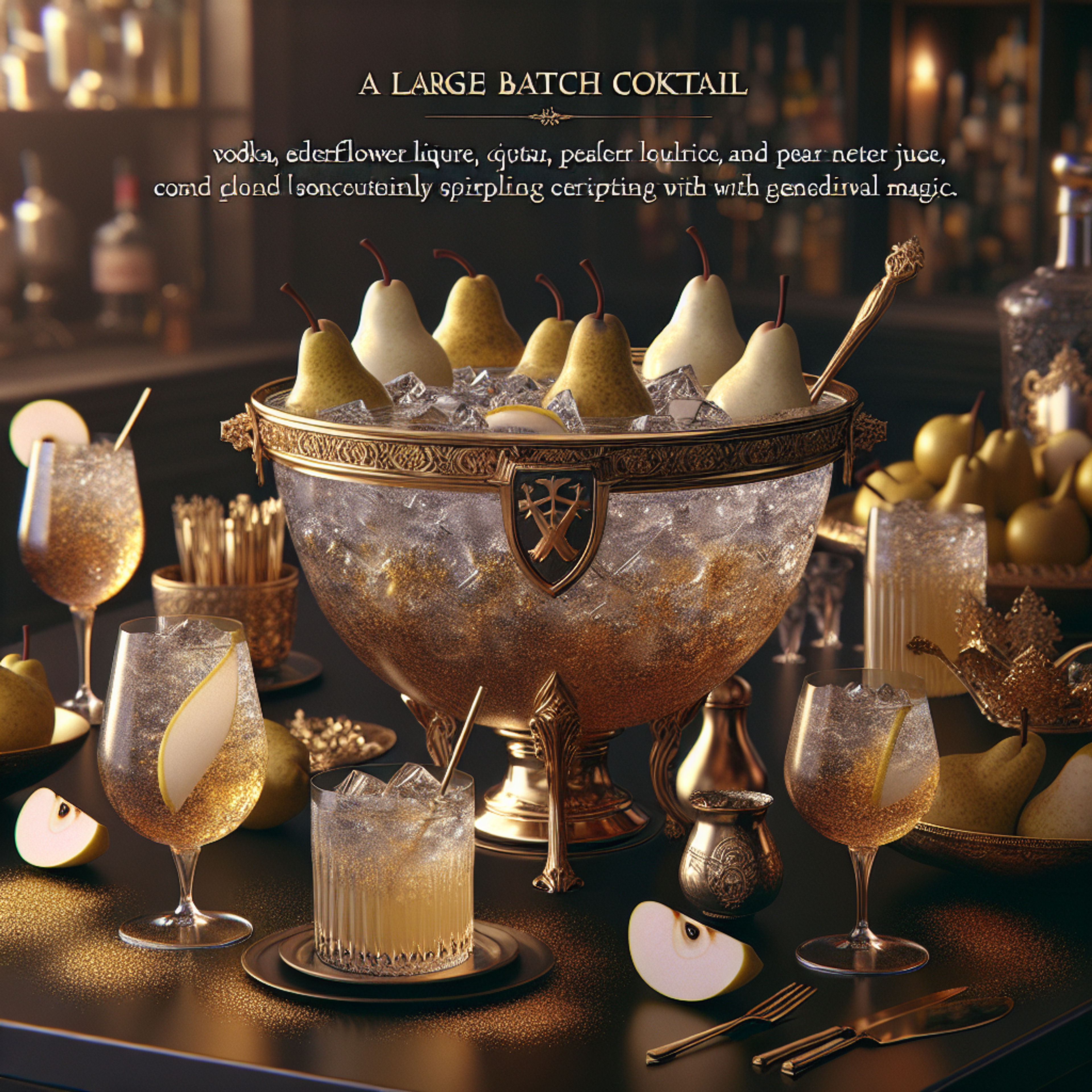 Knight's Elixir, Medieval-inspired large batch cocktail with vodka ...