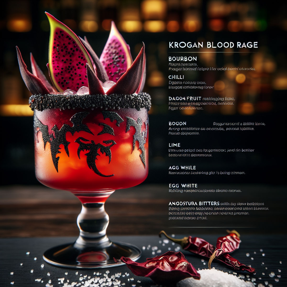 Krogan Blood Rage, Bold cocktail inspired by Krogan warriors