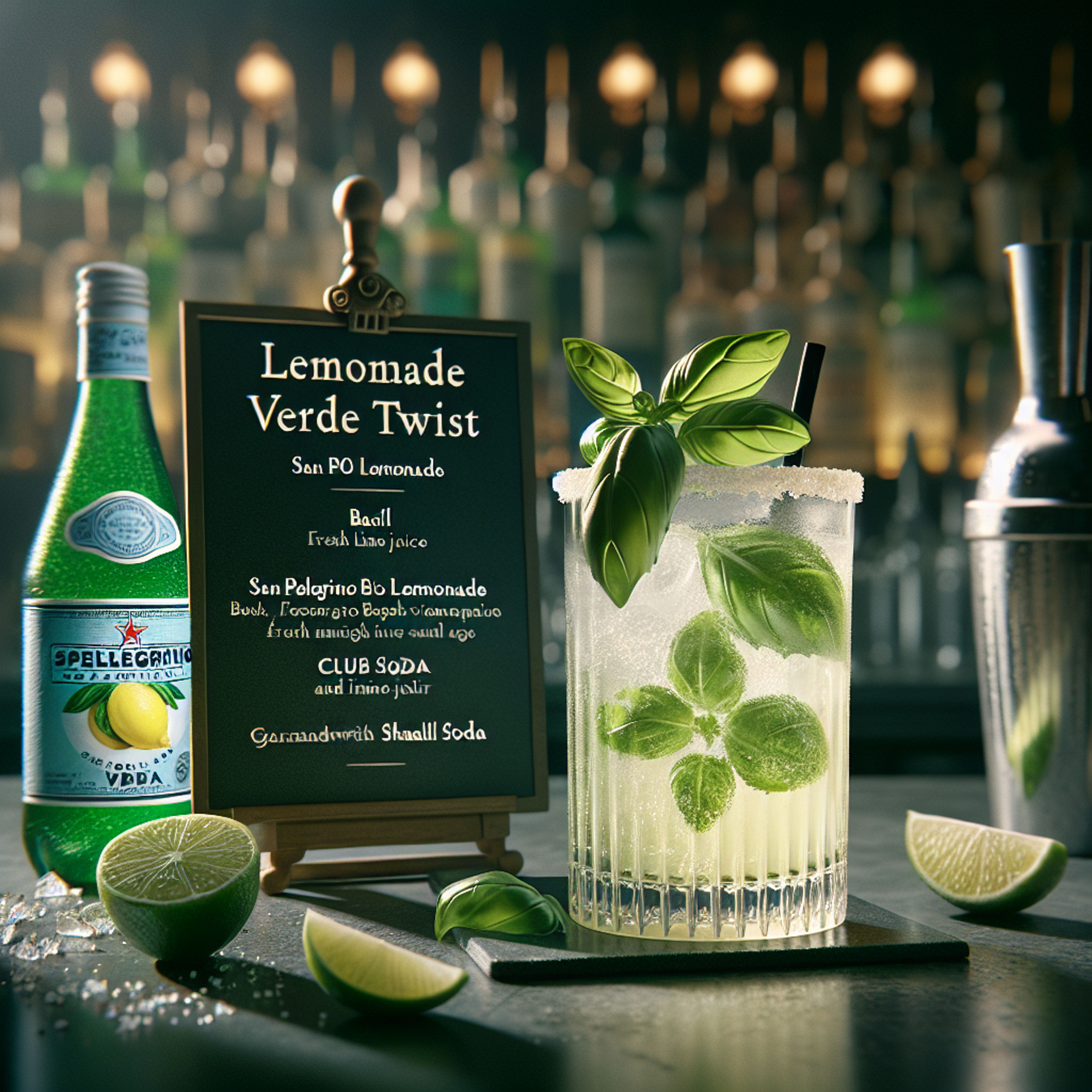 Lemonade Verde Twist, Unique cocktail with San Pellegrino Bio Lemonade ...