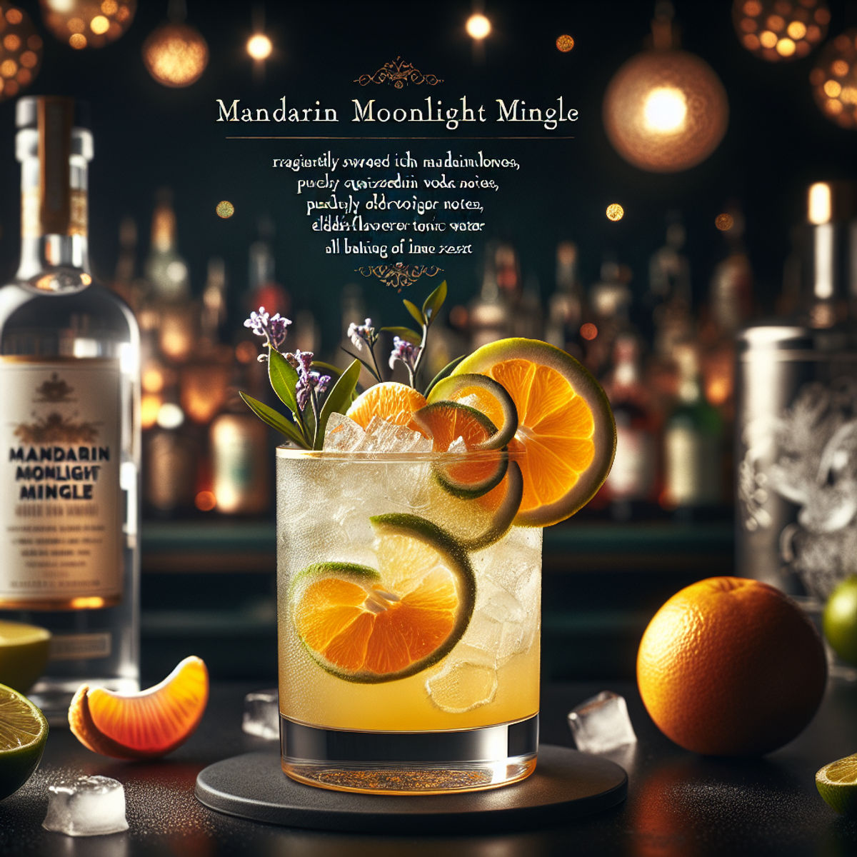 Mandarin Moonlight Mingle, Exotic, sweet cocktail with mandarin, vodka ...