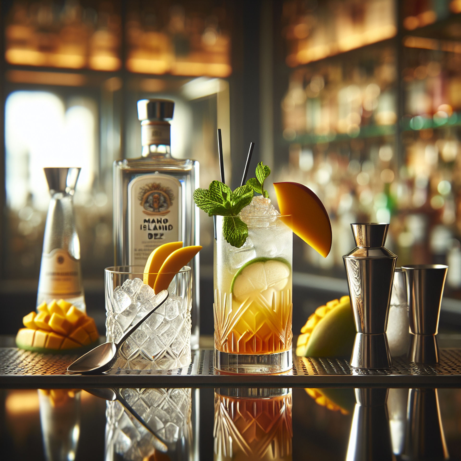 Mango Island Breeze, Tropical mango twist on Long Island Iced Tea