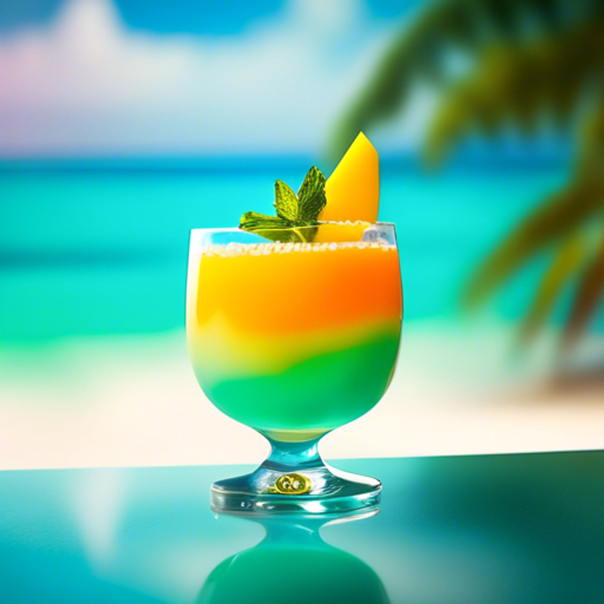 Mango Mint Mirage, Vibrant mango-mint cocktail with citrus and velvety ...