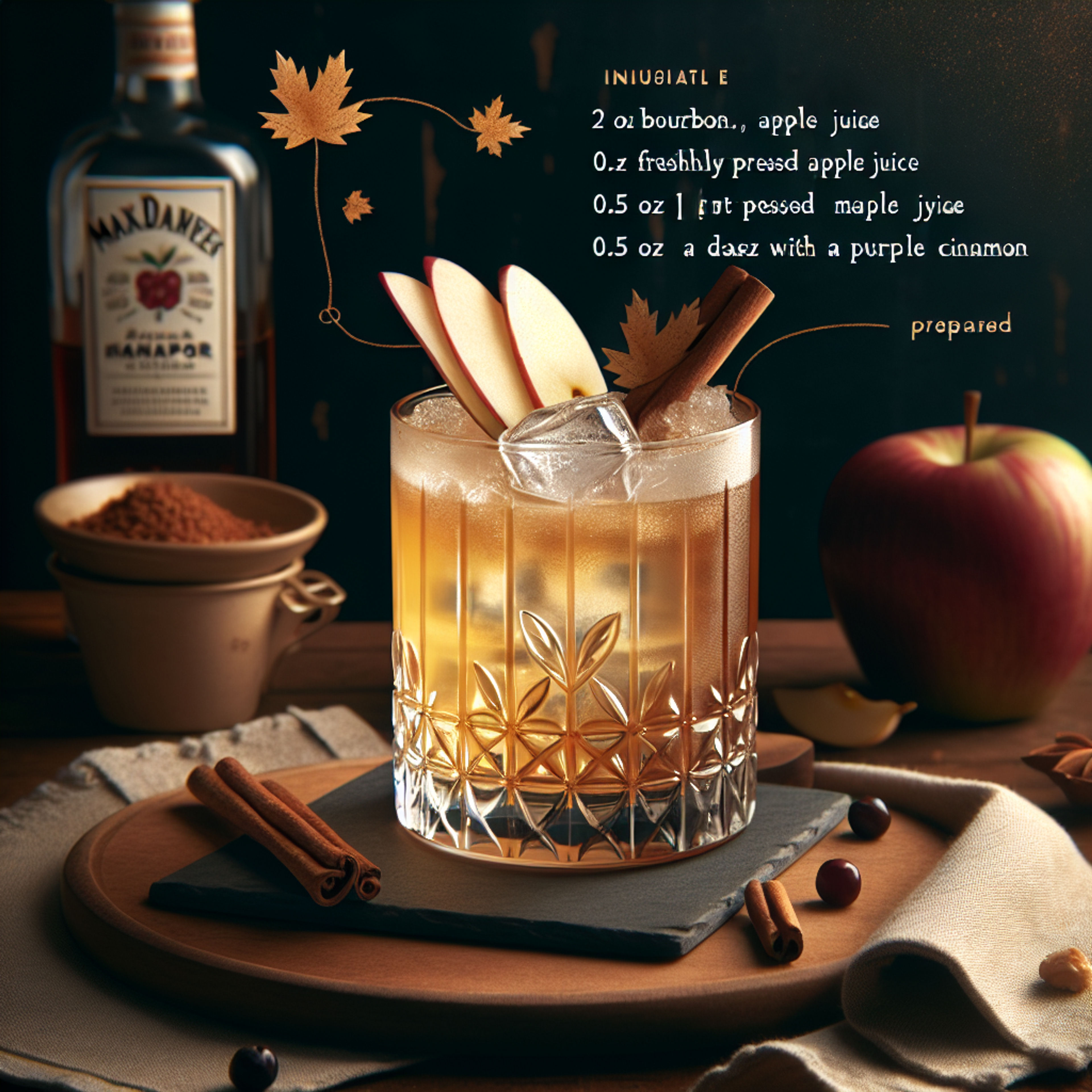 Maple Harvest Elixir, Autumn in a glass with maple and apple flavors