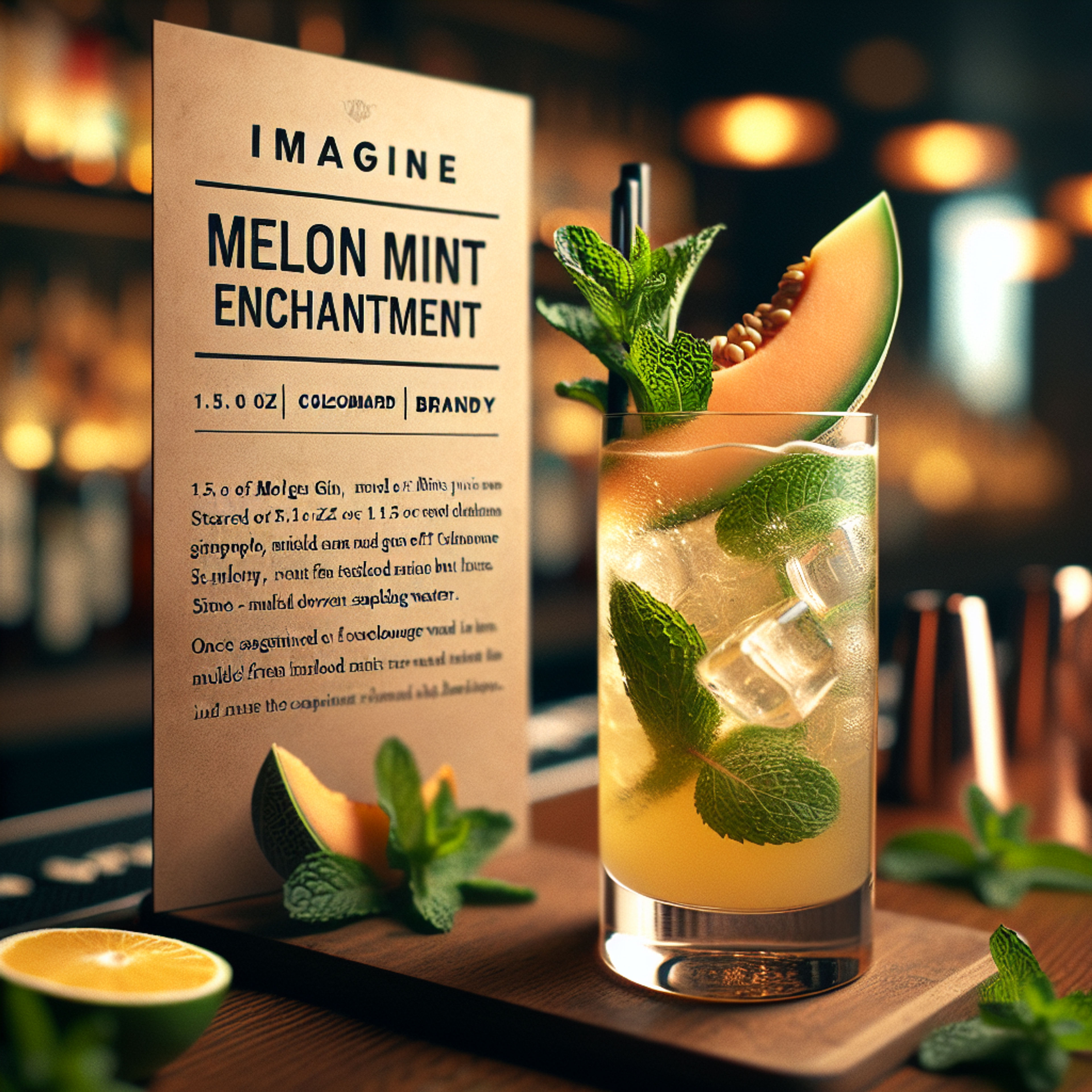 Melon Mint Enchantment, Exotic Melon Mint Enchantment cocktail